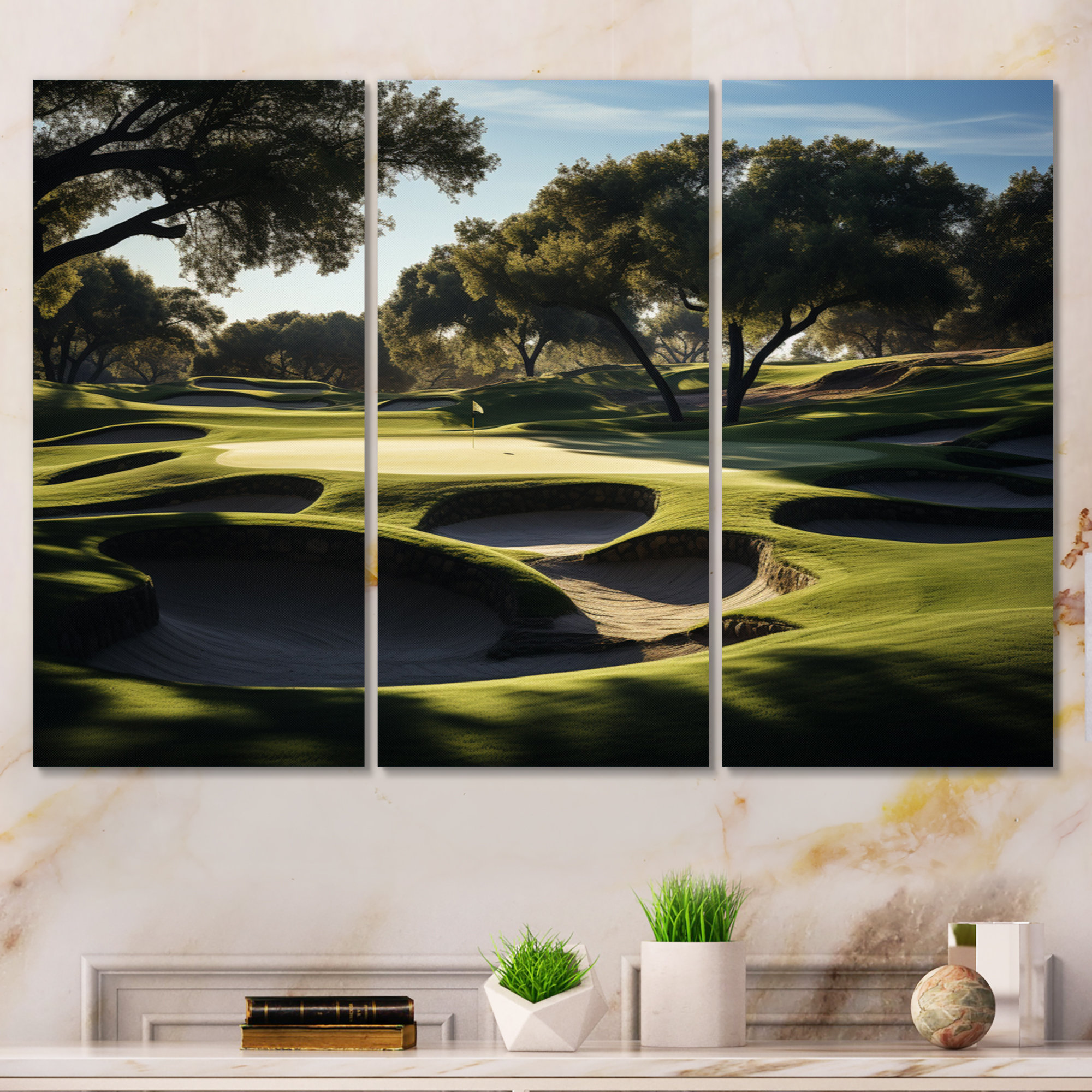 Ebern Designs Golf Precision Putt I - Sports Wall Art Living Room Set ...