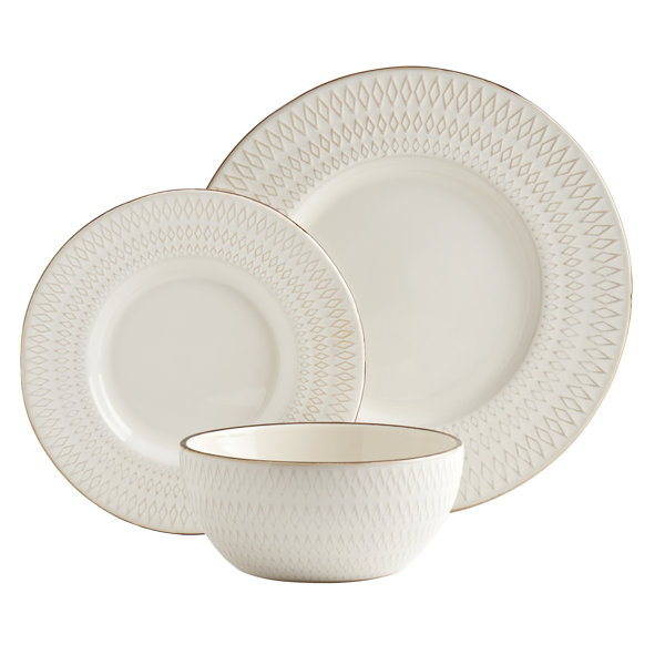 Tabletops Gallery Embossed Dinnerware Tabletops Gallery 12PC Set ...