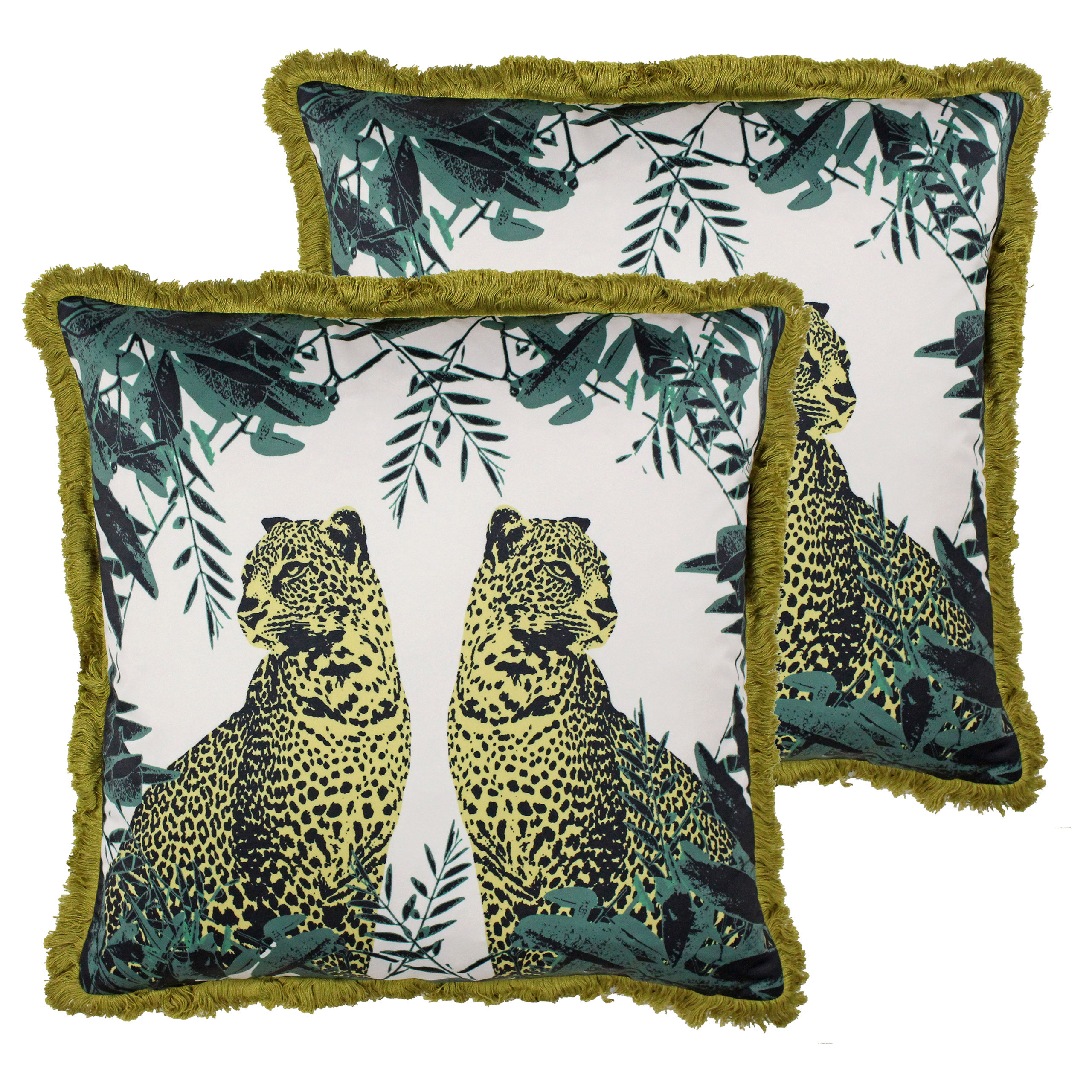 Paoletti Twin Leopard Scatter Cushion with Filling | Wayfair.co.uk