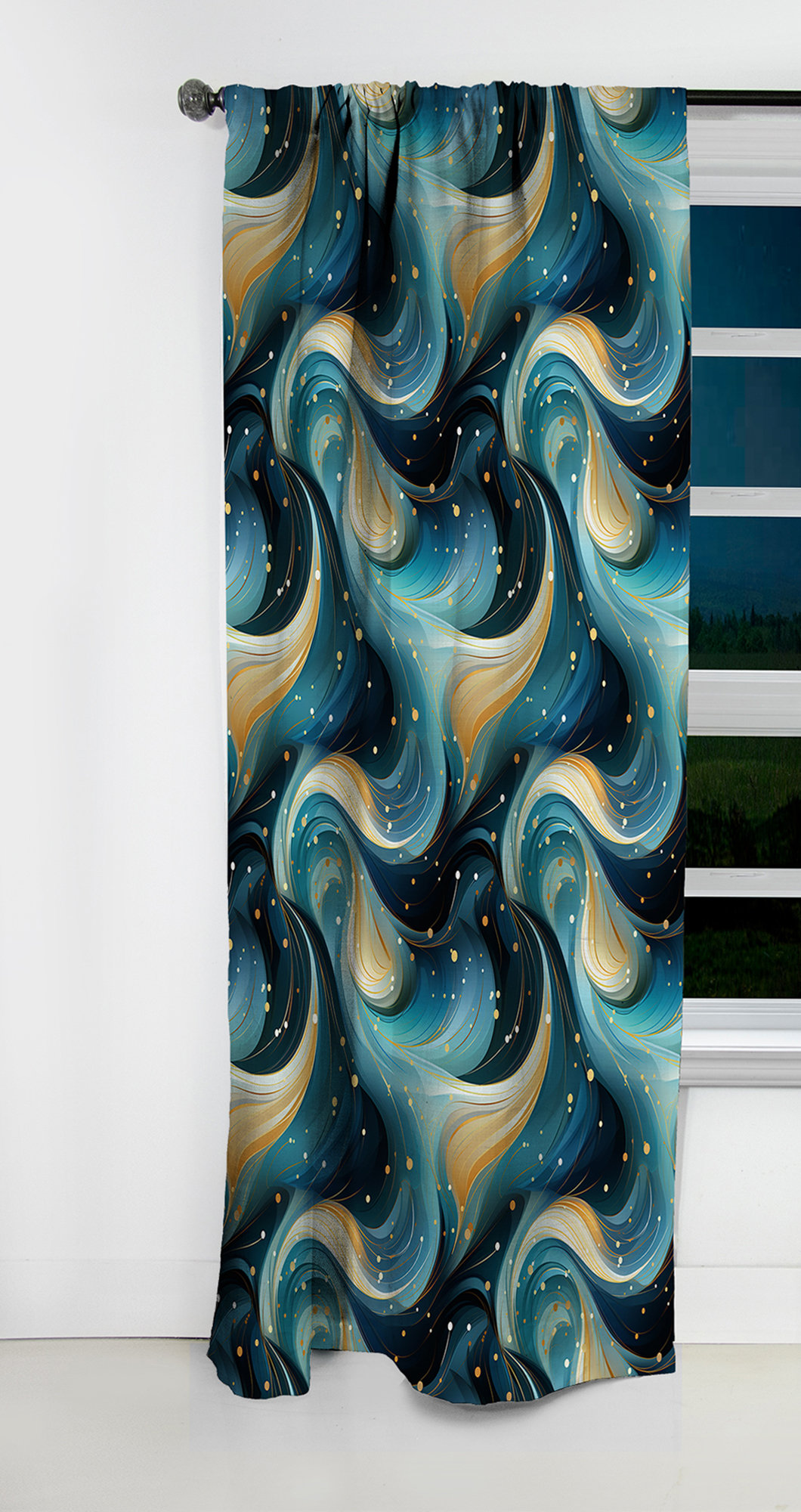 Design Art Blue Celestial Geometry Geometric I - Abstract Geometric ...