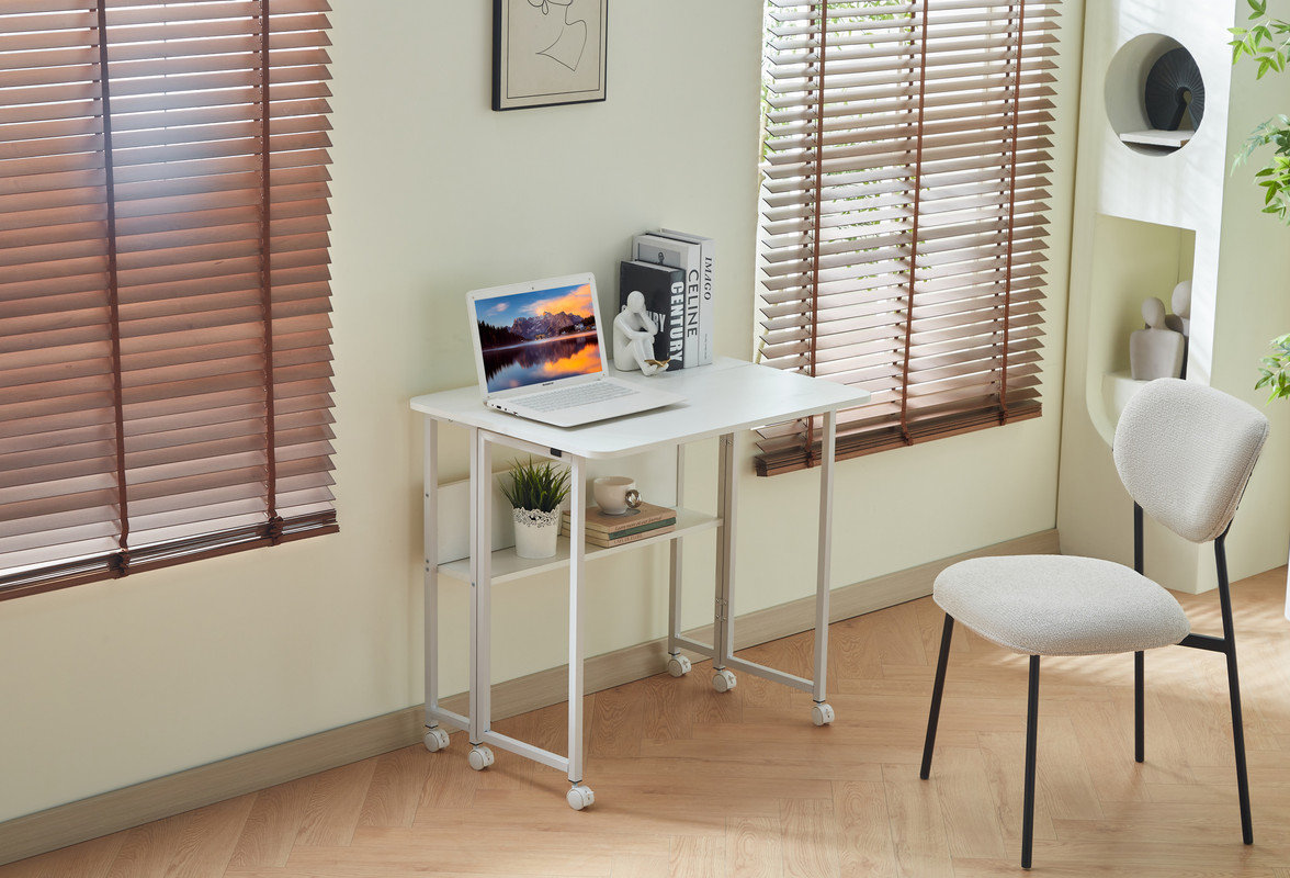 COFVIAL Folding Desk Small Foldable Desk for Small Space, 31.5 Inches ...