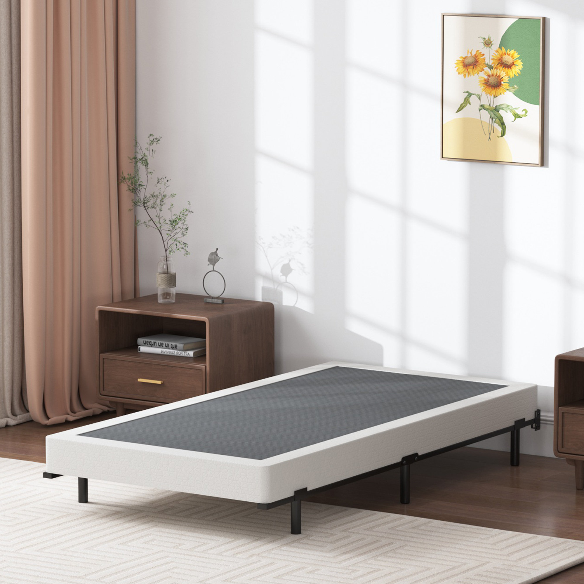 Ebern Designs King Box Spring 5 Inch Low Profile Metal Frame Mattress ...