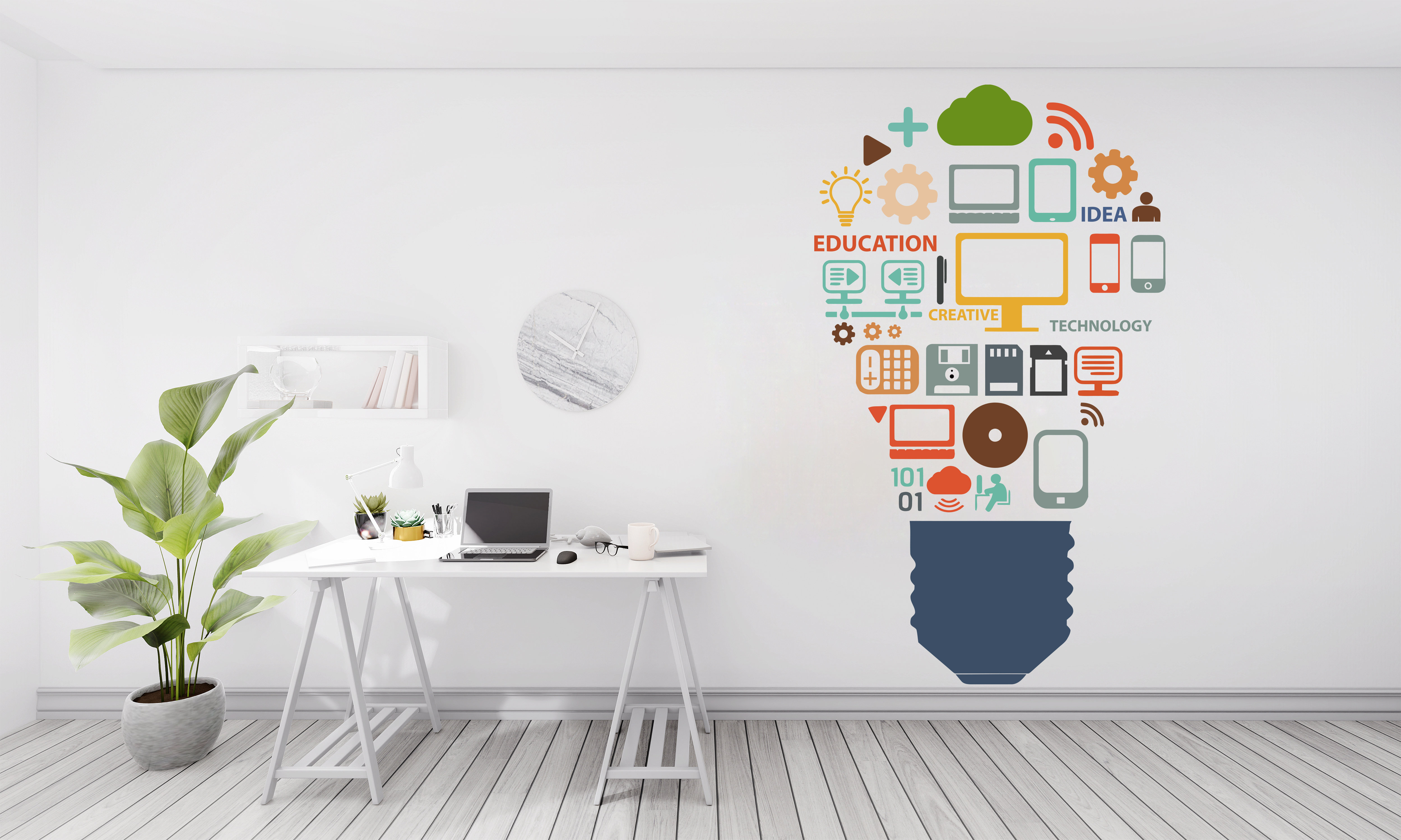 Stickalz Technology Vinyl Wall Art Decal, Circuit Board Wall Decal ...