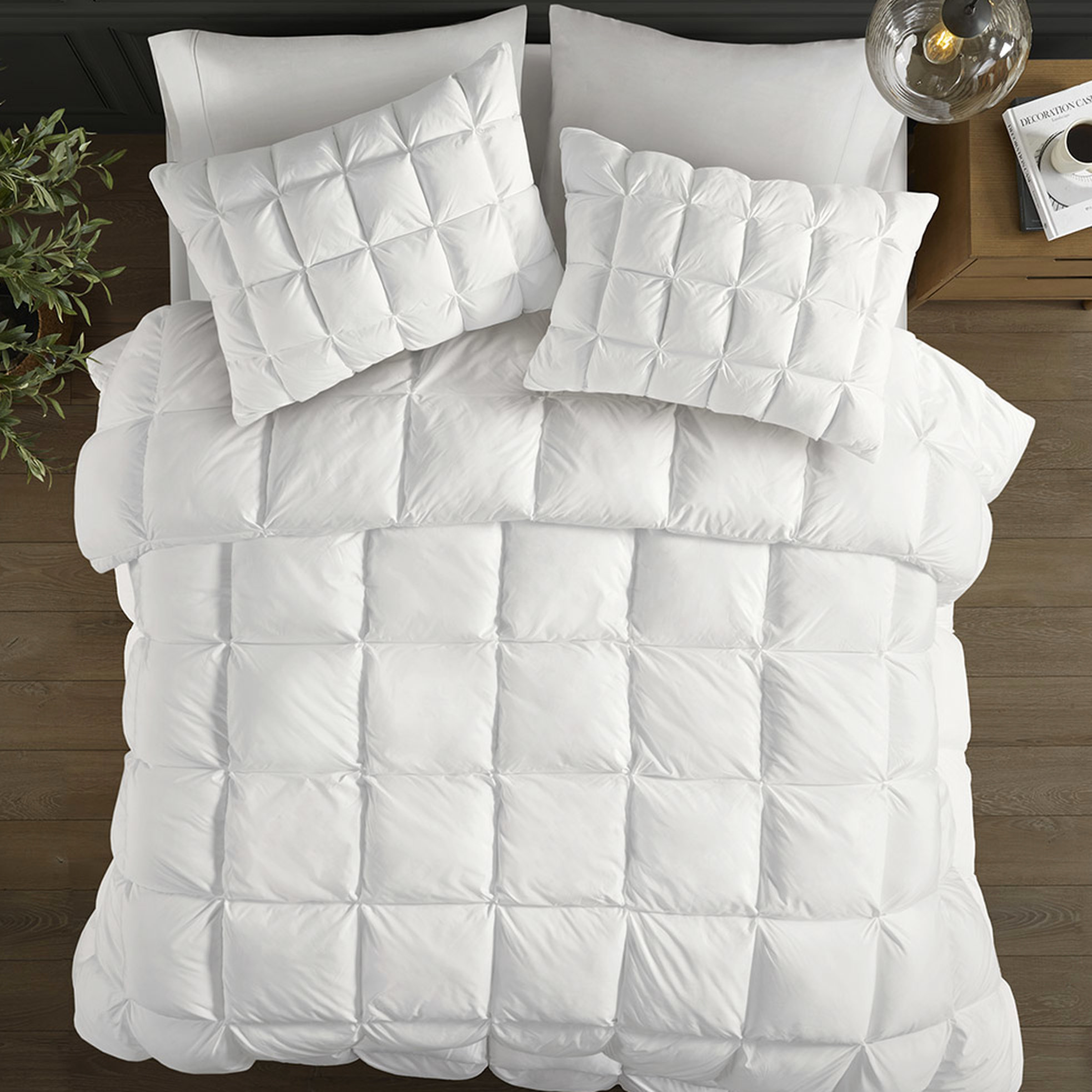 EchoElegance Full Down Alternative Comforter, Overfilled For Lofty ...
