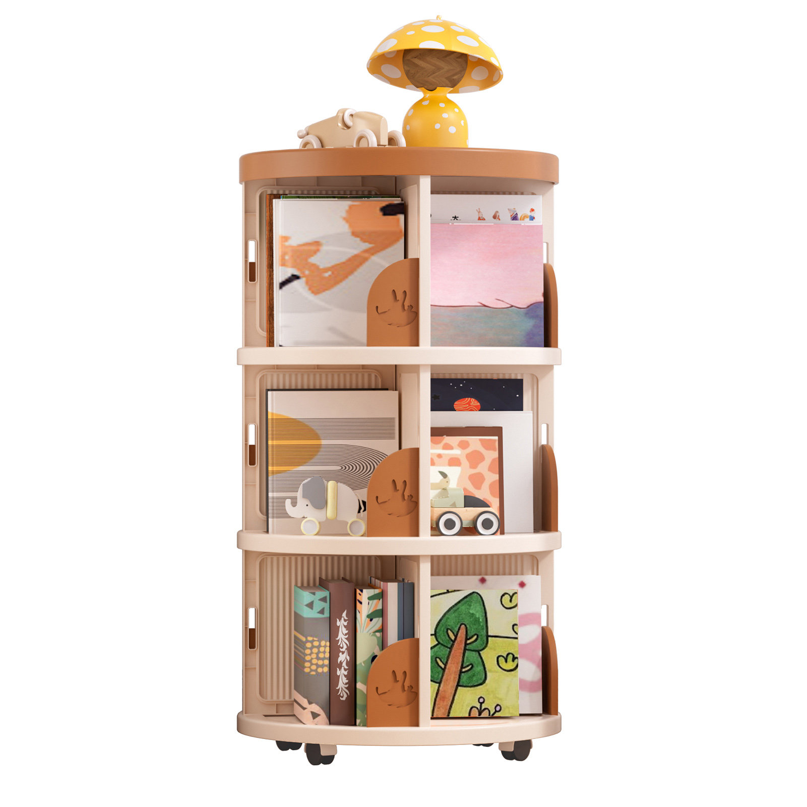 Isabelle & Max™ Spinning Bookshelf, 360 Display Floor Standing Bookcase ...