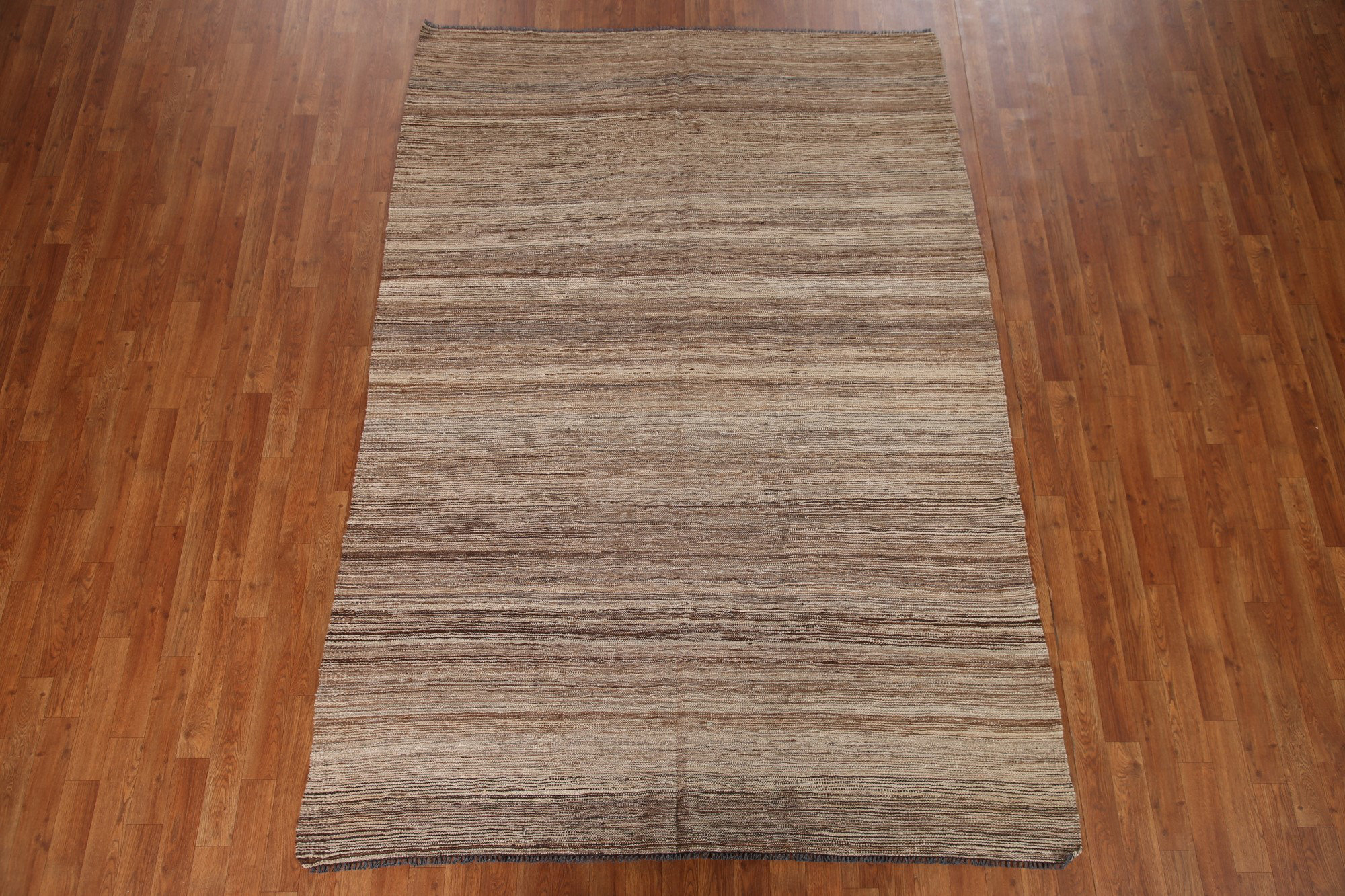 Isabelline Earth Tone Kilim Modern Wool Area Rug 6x8 | Wayfair