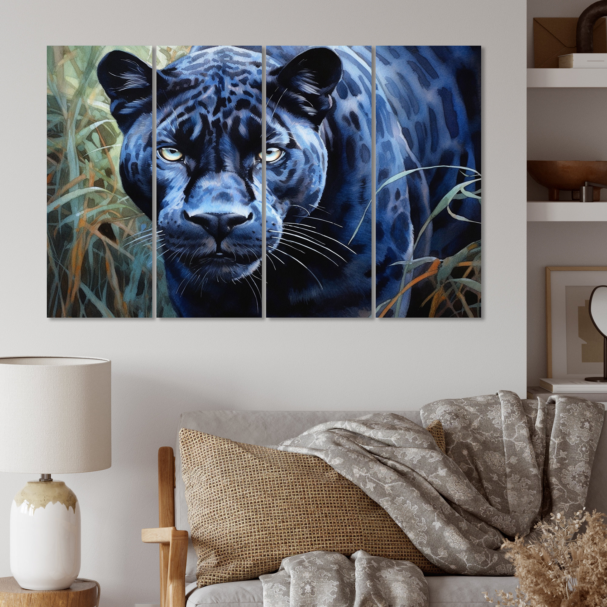 Design Art Panther's Gaze I - Animals Metal Wall Decor Set | Wayfair