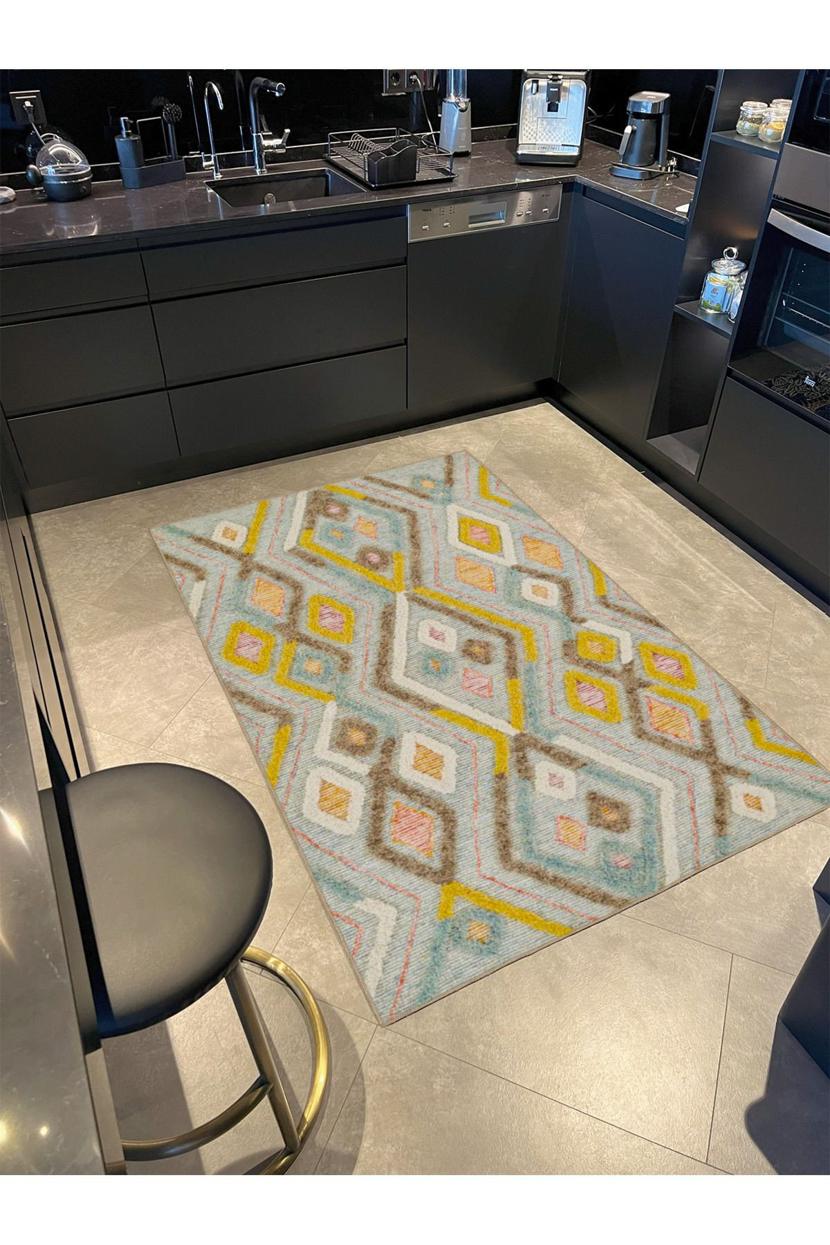 Dakota Fields Machine Washable Diamond Patterned Decorative Rug | Wayfair