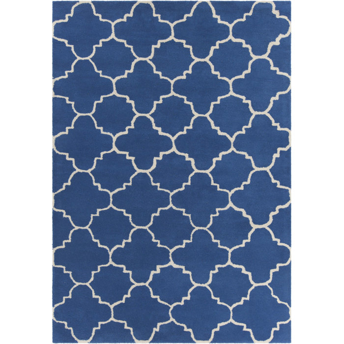 Chandra Acworth Authentic Hand-Tufted Handmade Blue & White Modern ...