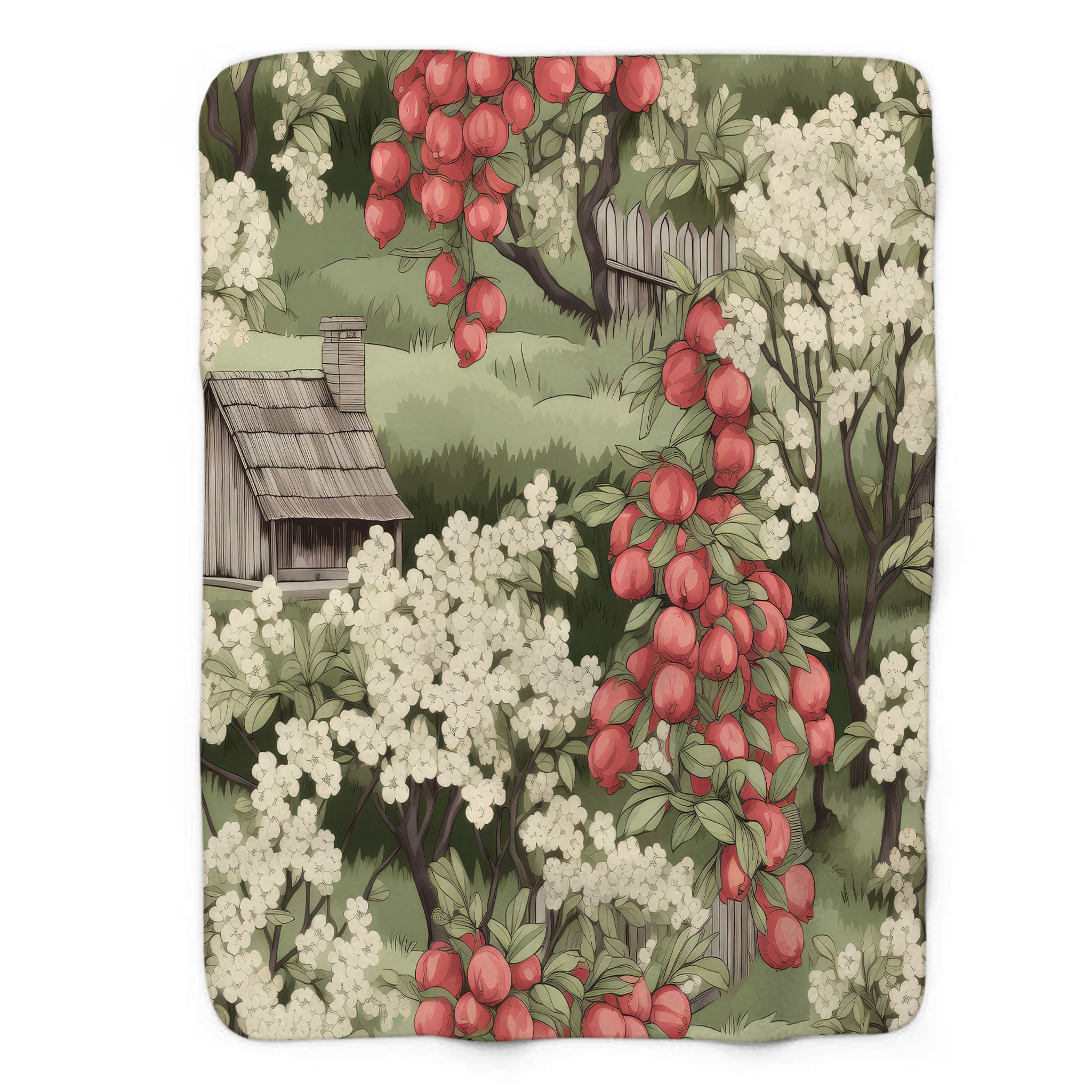 MentionedYou Apple Grove Sanctuary - 1 Piece Premium Sherpa Bla Throw ...