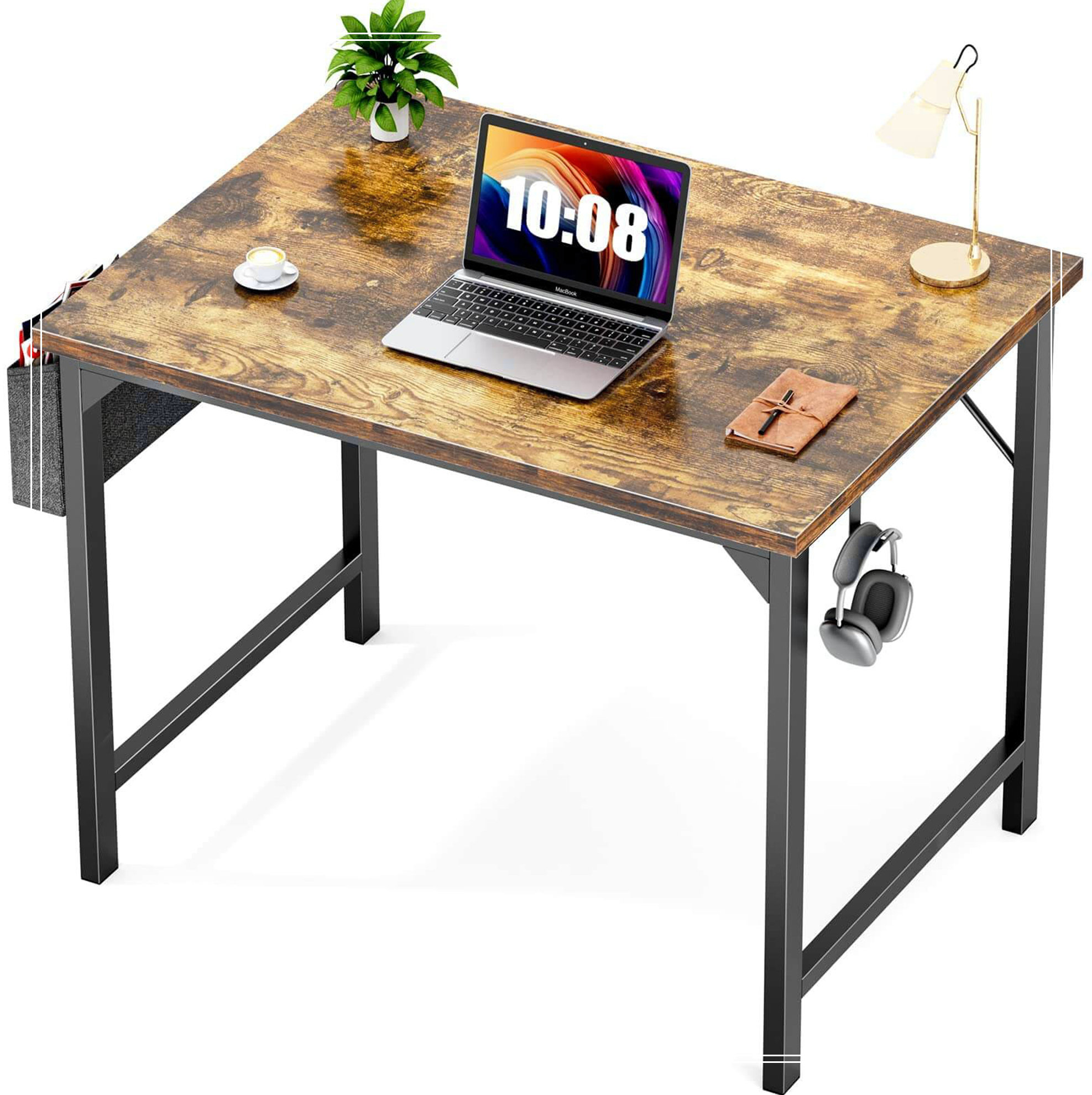 Ebern Designs Modern Simple Style Wooden Work Office Desks with Storage ...