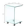 Ivy Bronx Clear Glass Stacking Side Table - Saves Space And Looks Great ...