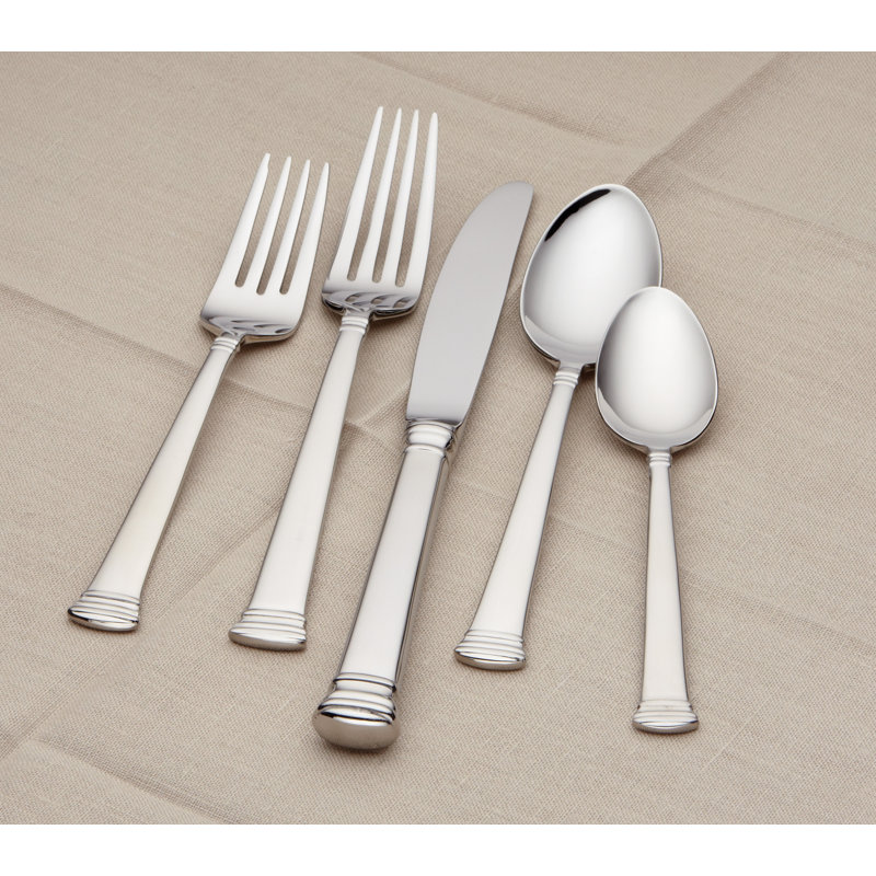 Lenox Eternal 5 Piece Flatware Set, Service for 1 & Reviews | Wayfair