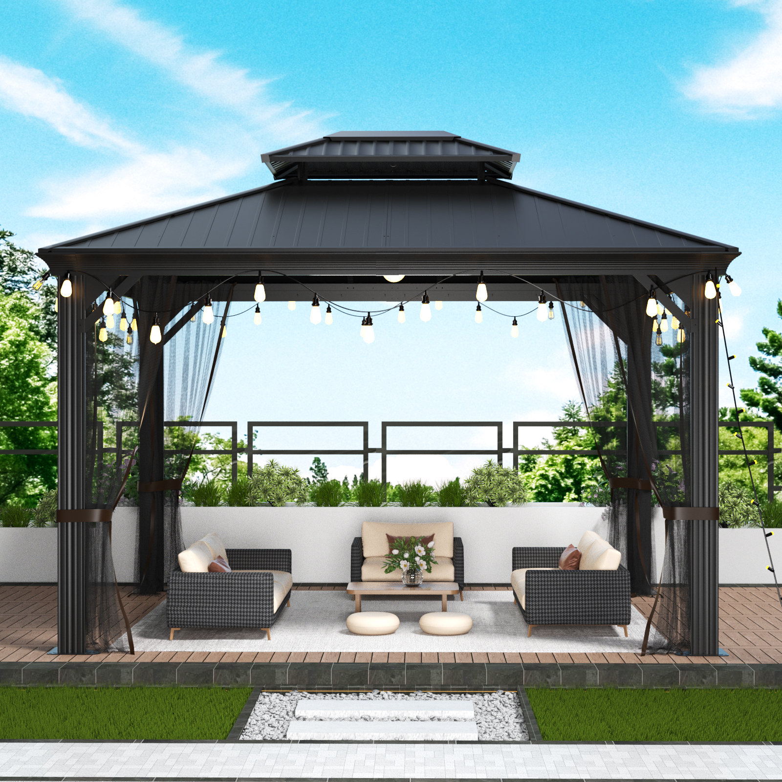 10 Ft X 12 Ft Aluminum Chelsea Point Gazebo