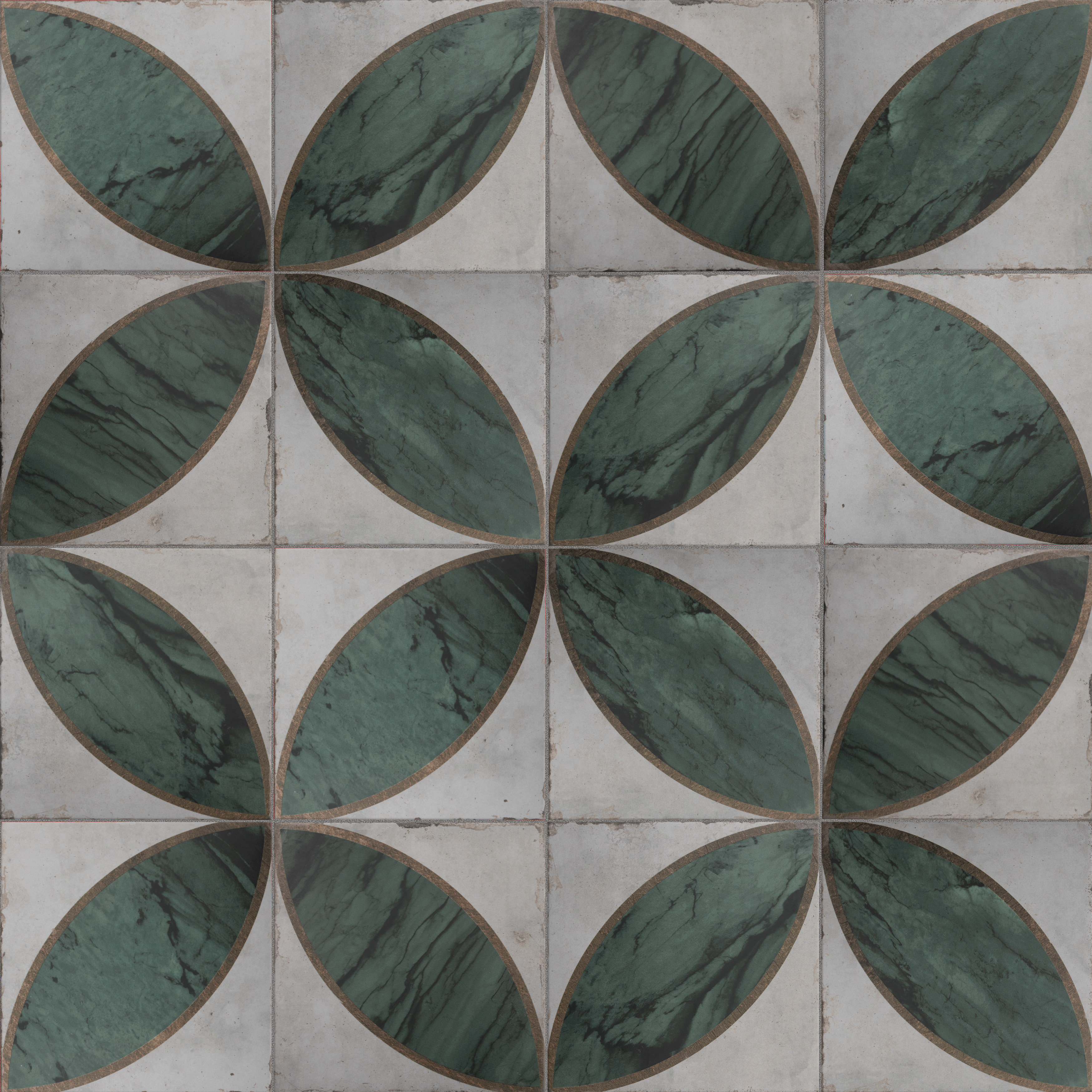 Merola Tile Renaissance Deco 8" x 8" Porcelain Patterned Wall & Floor ...