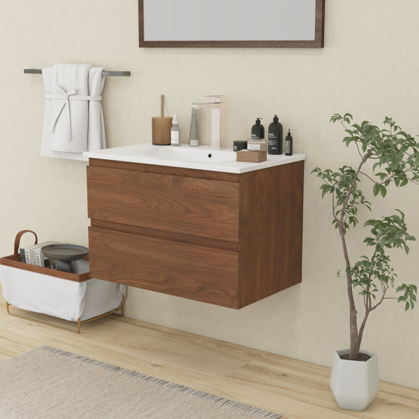 Ebern Designs Minimalist Bathroom Vanity Set | Wayfair