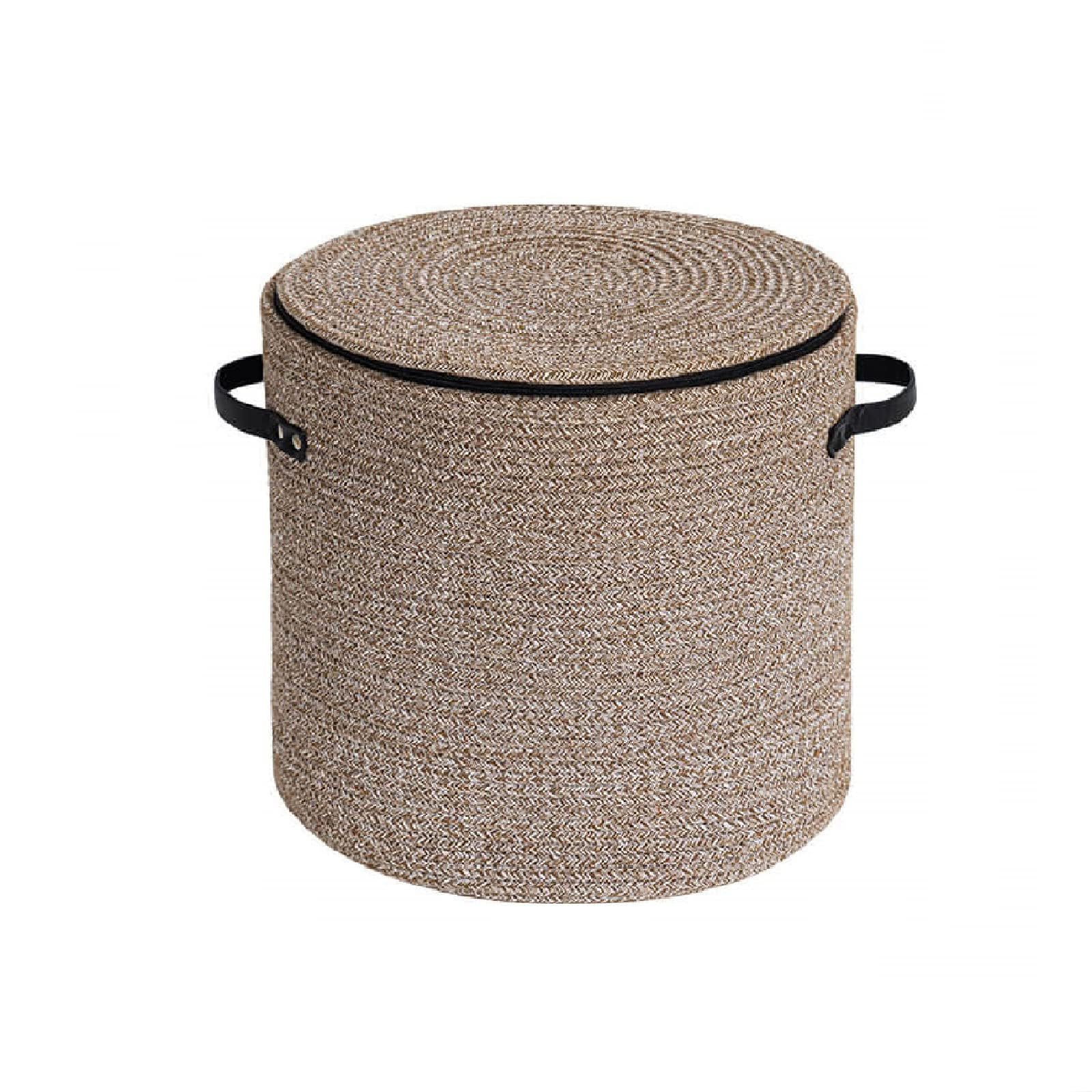Hokku Designs Cotton Rope Storage Basket With Zipper Cover & Woven ...