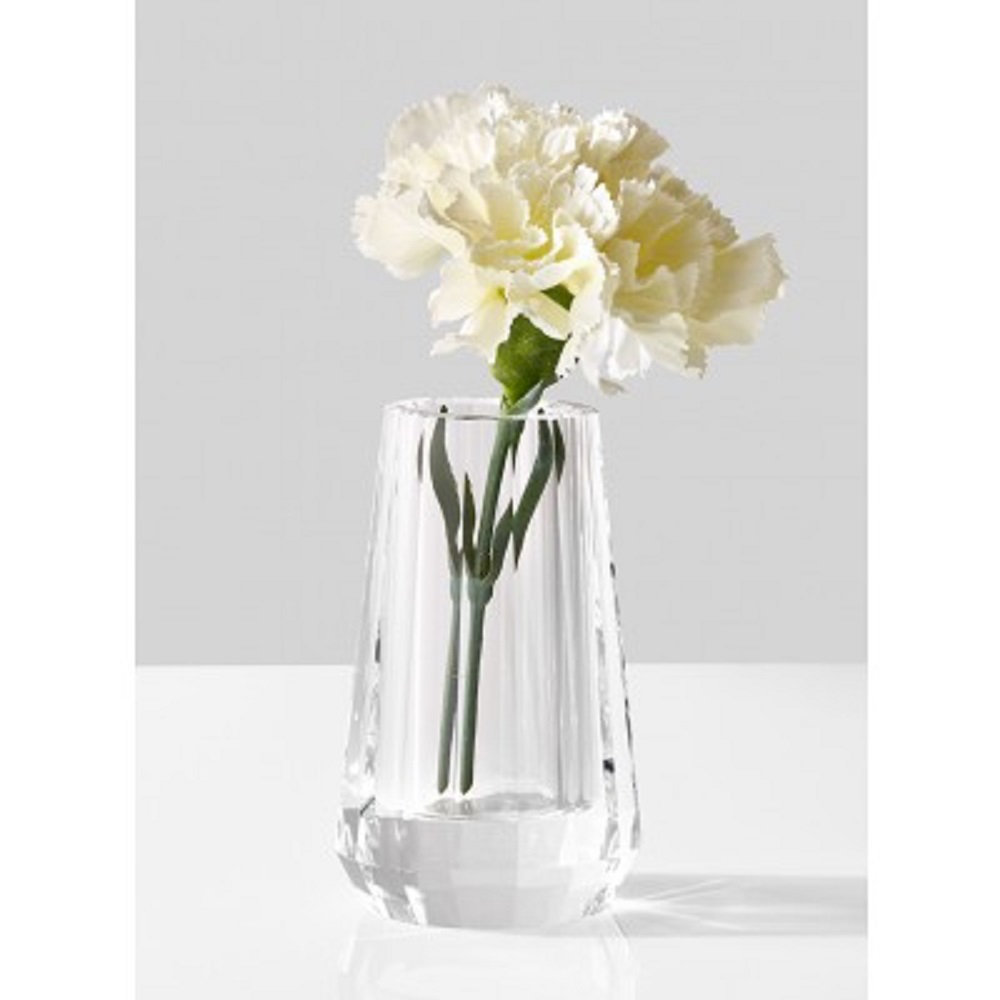 House of Hampton® Mcgarry Faceted Tapered Crystal Table Vase | Wayfair