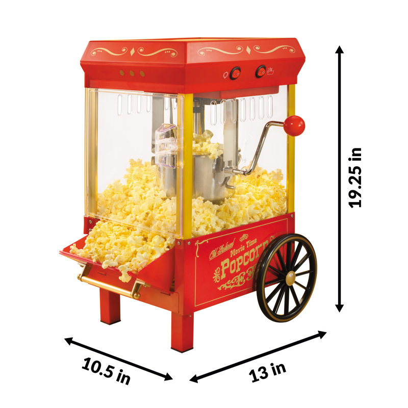 Nostalgia 2.5 oz Kettle Popcorn Machine with Cart | Wayfair