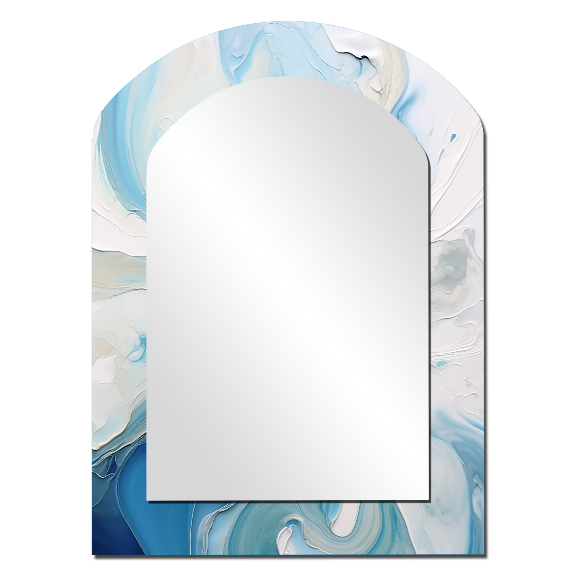 East Urban Home Blue and Grey Ethereal Elixir V - Abstract Asymmetrical ...