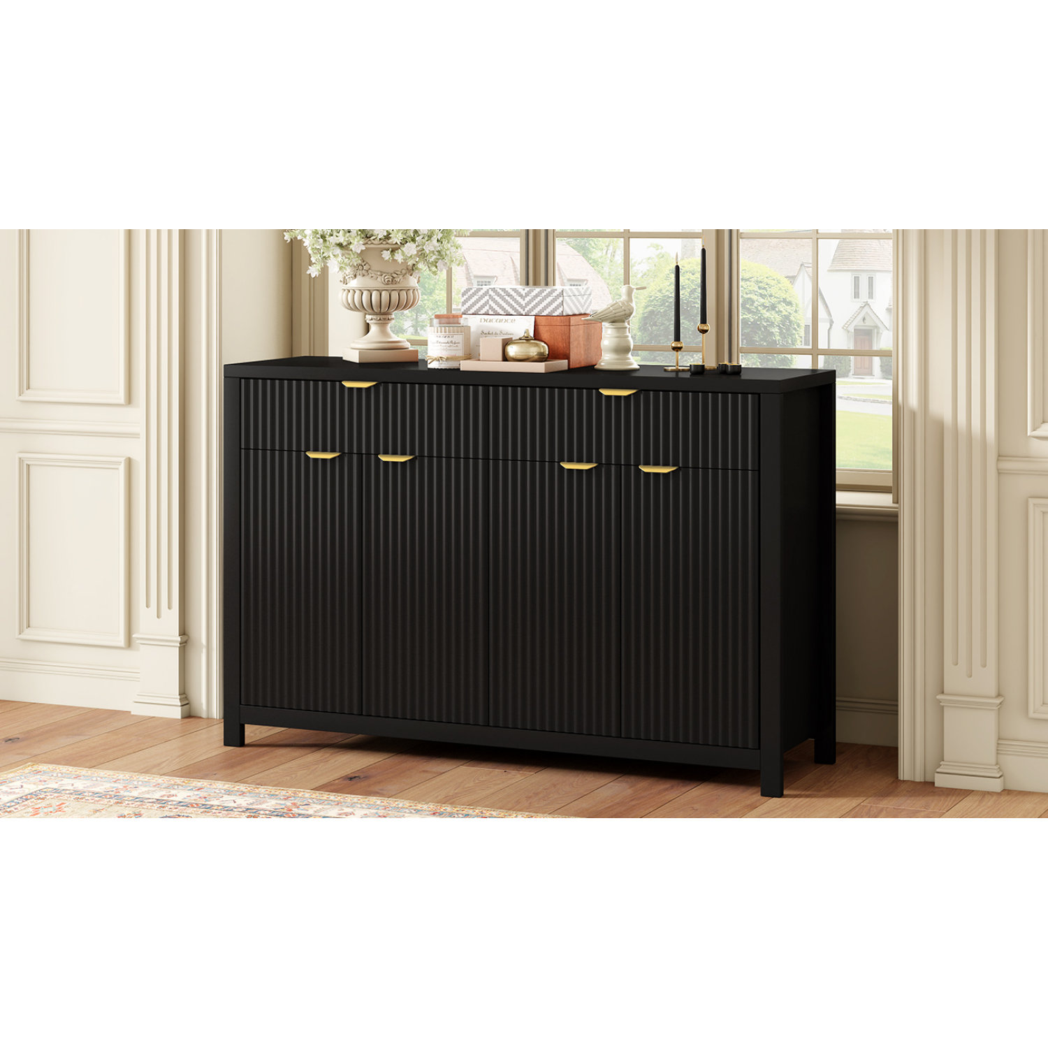 Ebern Designs 3-Level Adjustable Shelf Sideboard For Foyer - Wayfair Canada