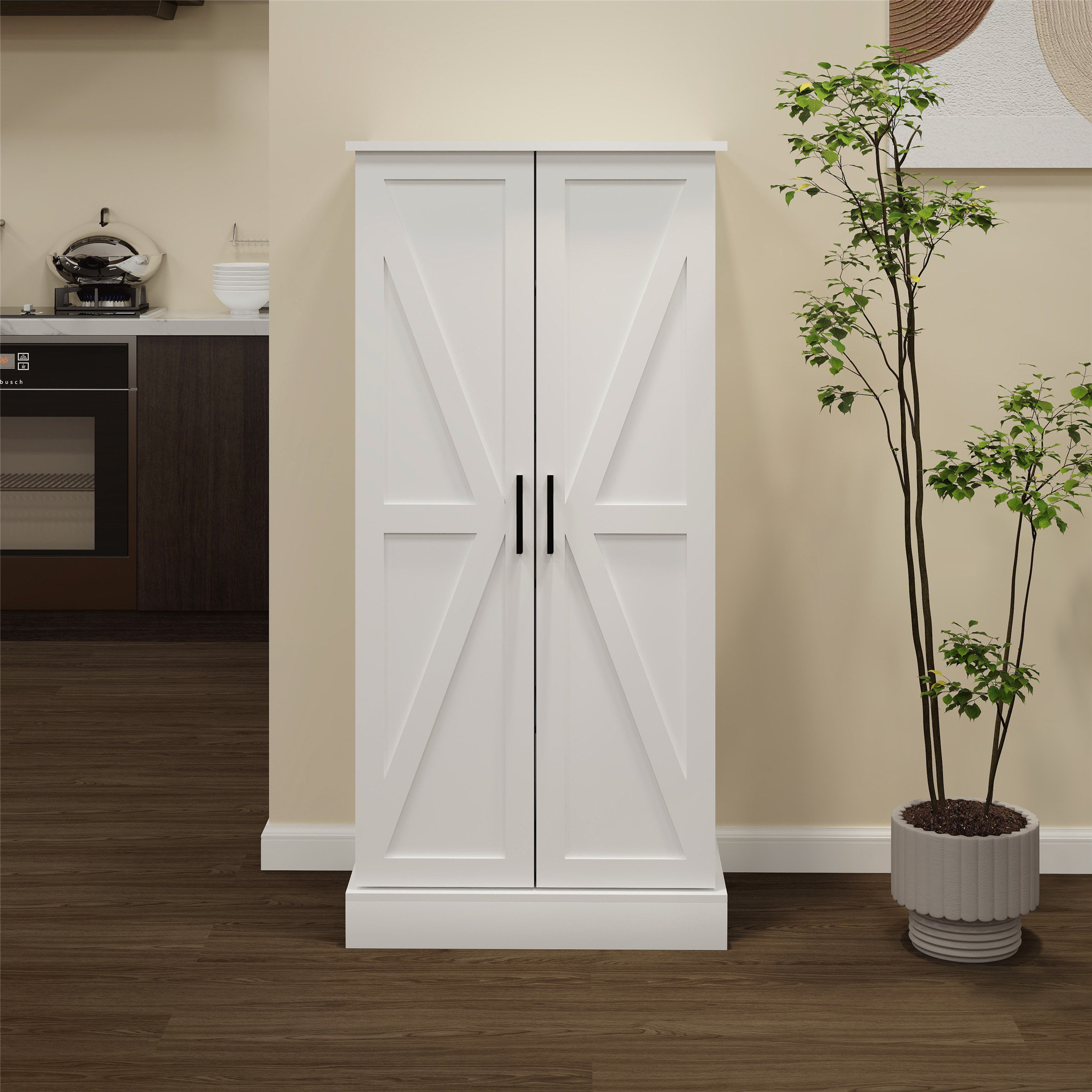 August Grove Versatile Freestanding Buffet Cupboard with Smart Lights ...