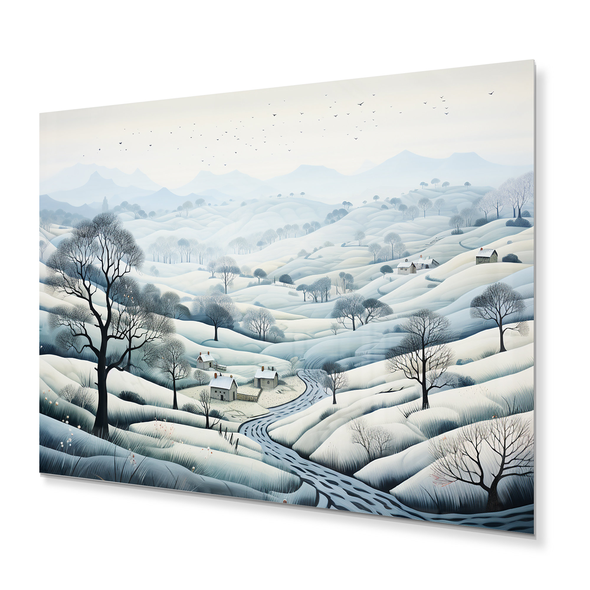 Dovecove Countryside Grey Minimalism Landscape III - Countryside Print ...