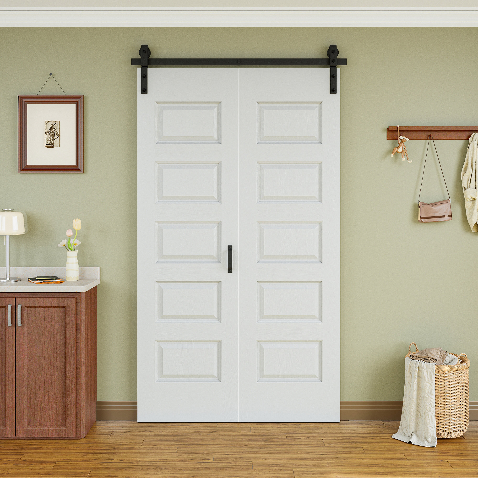 ARK DESIGN 5 Lattice Shapes Interior Bi-Fold Barn Door Within ...