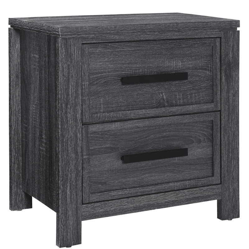 Latitude Run® Modern Dark Grey Nightstand | Wayfair