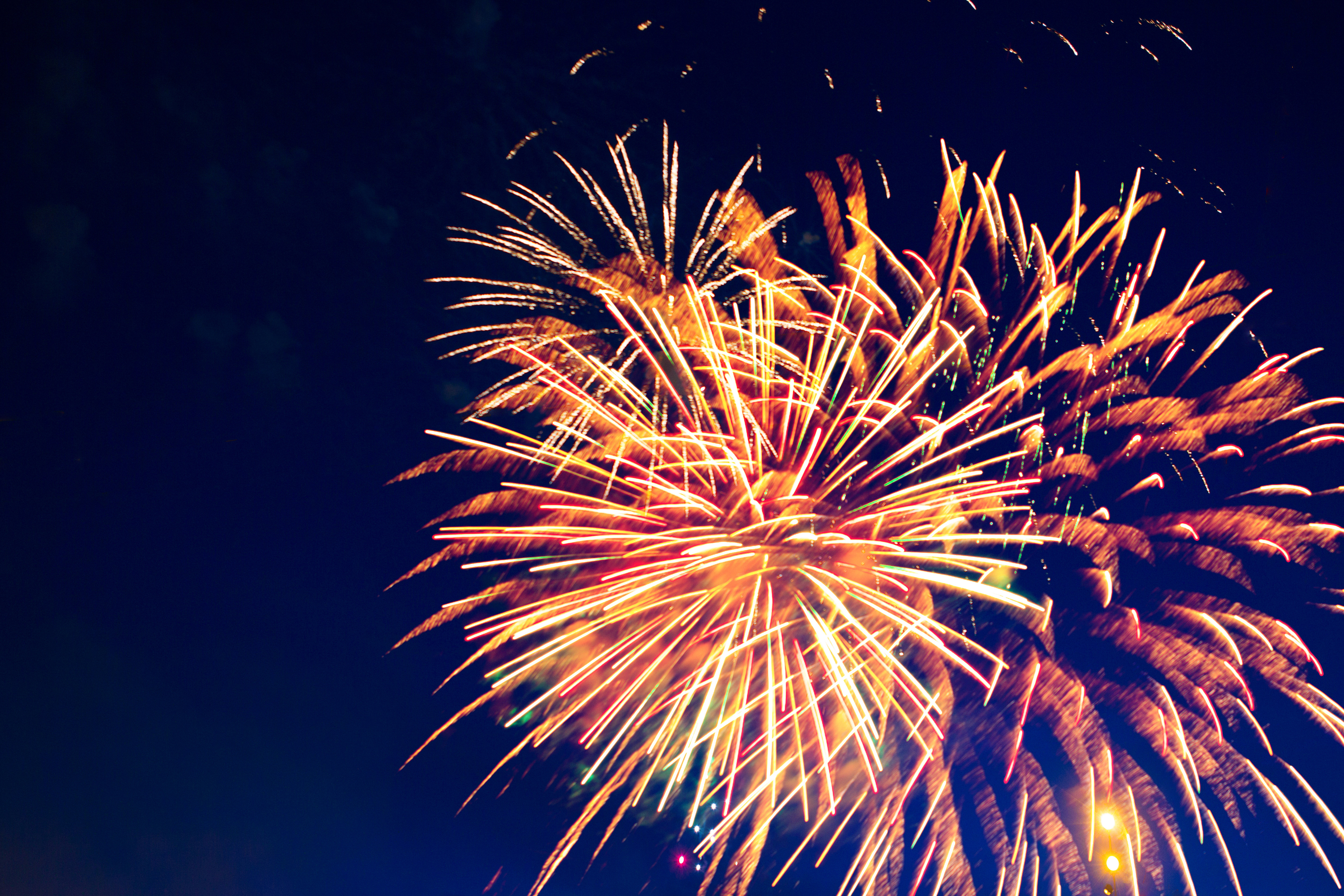 Ebern Designs Firework Display by Alekzotoff - Wrapped Canvas Print ...