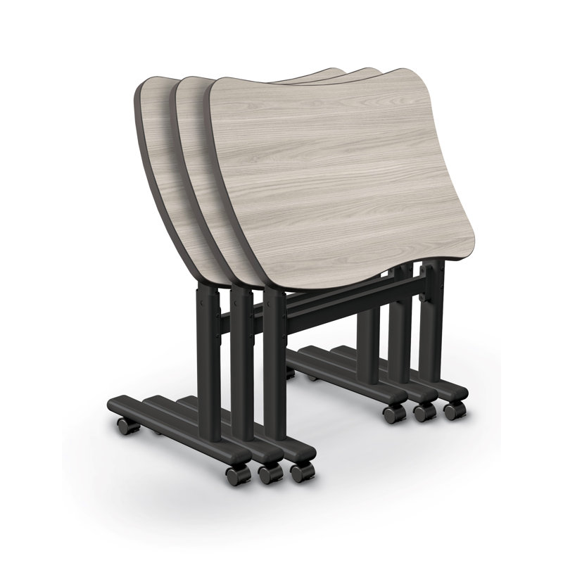 MooreCo Hierarchy Height Adjustable Sit to Standing Flip Top Student ...