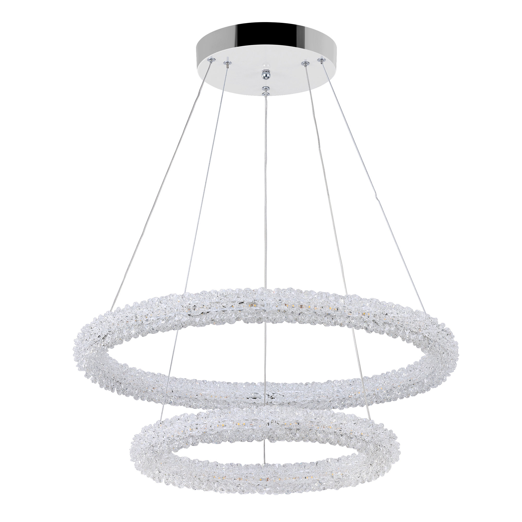 Everly Quinn Myria 2 - Light Dimmable LED Wagon Wheel Chandelier | Wayfair