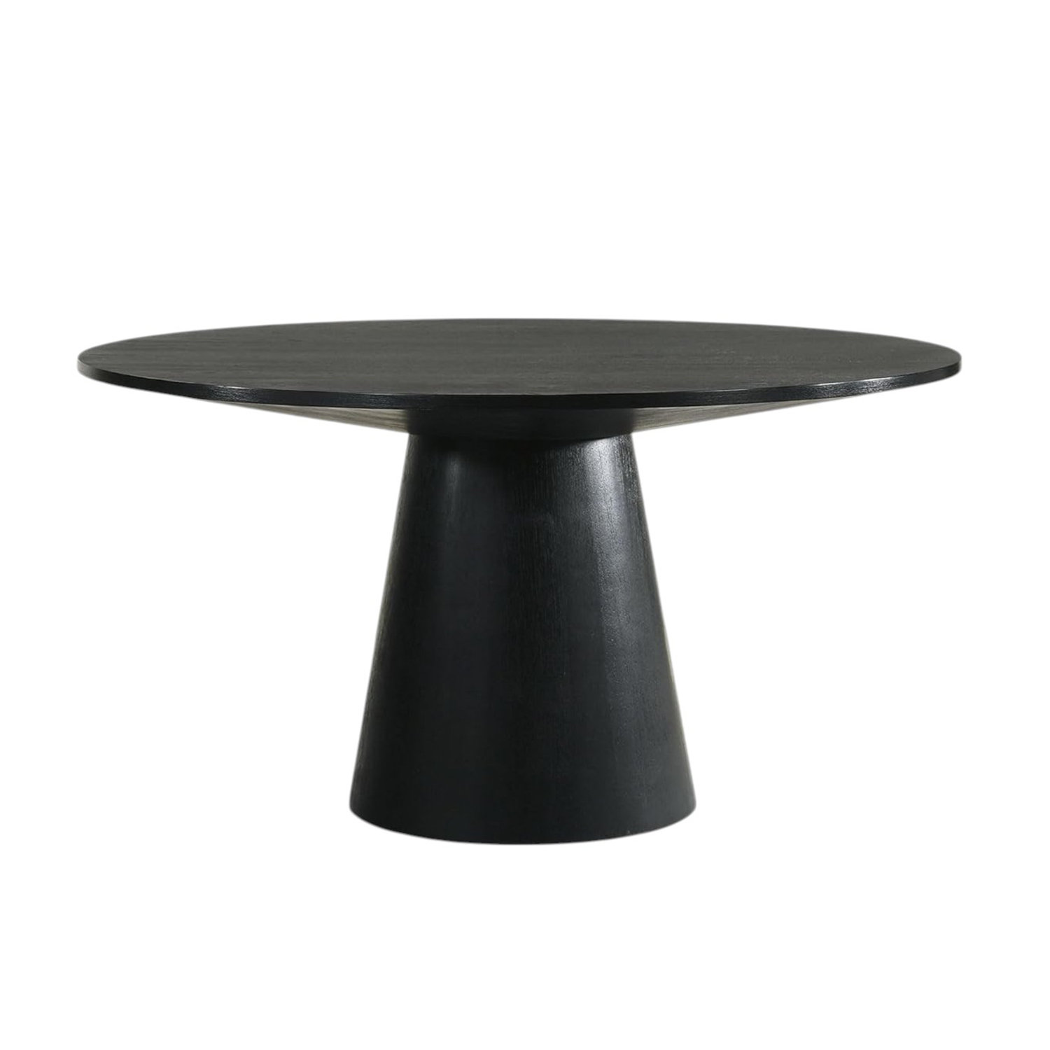 Latitude Run® 59-Inch Round Wooden Dining Table With Cone-Shaped ...