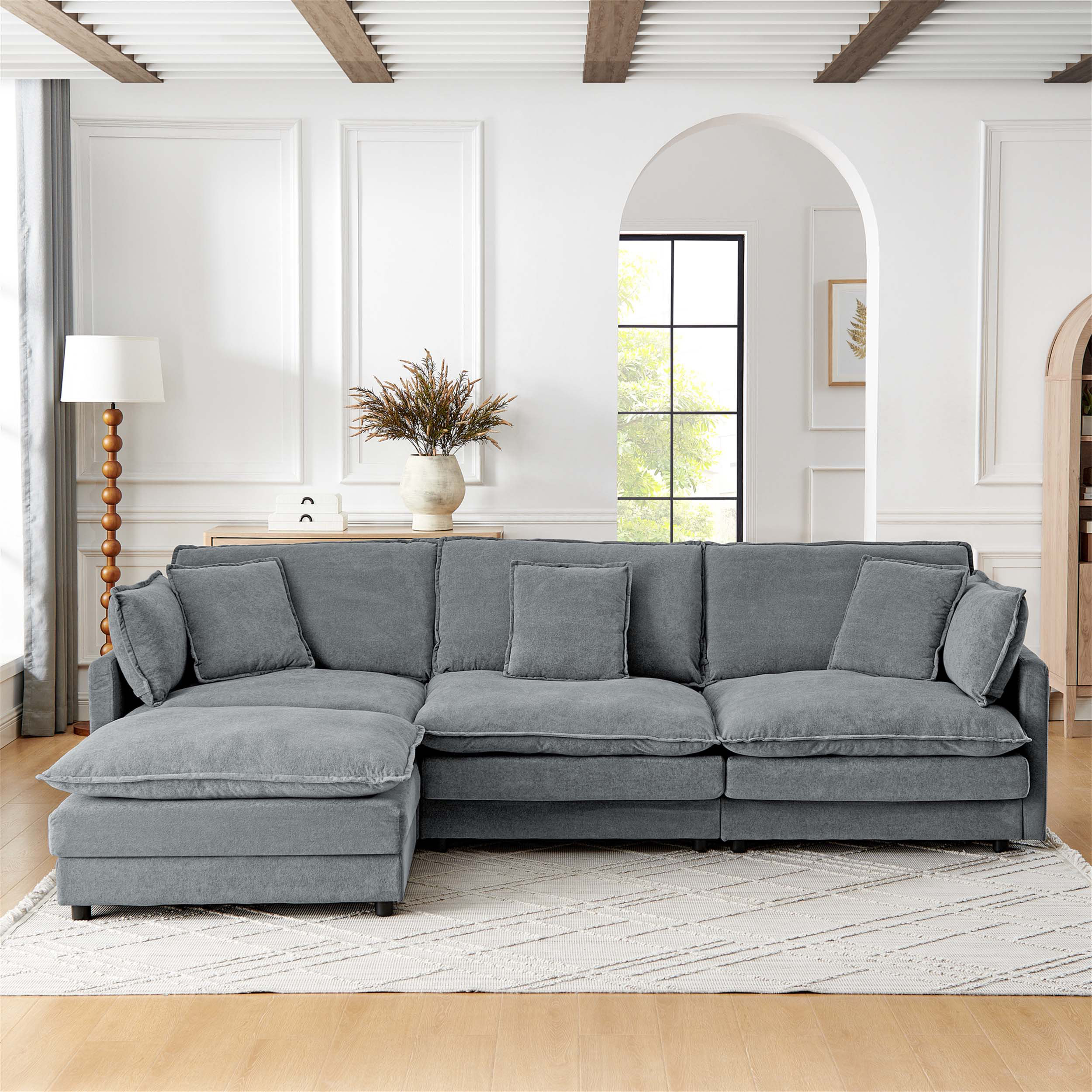 Latitude Run® Highly Functional Convertible Sectional Sofa for Multiple ...
