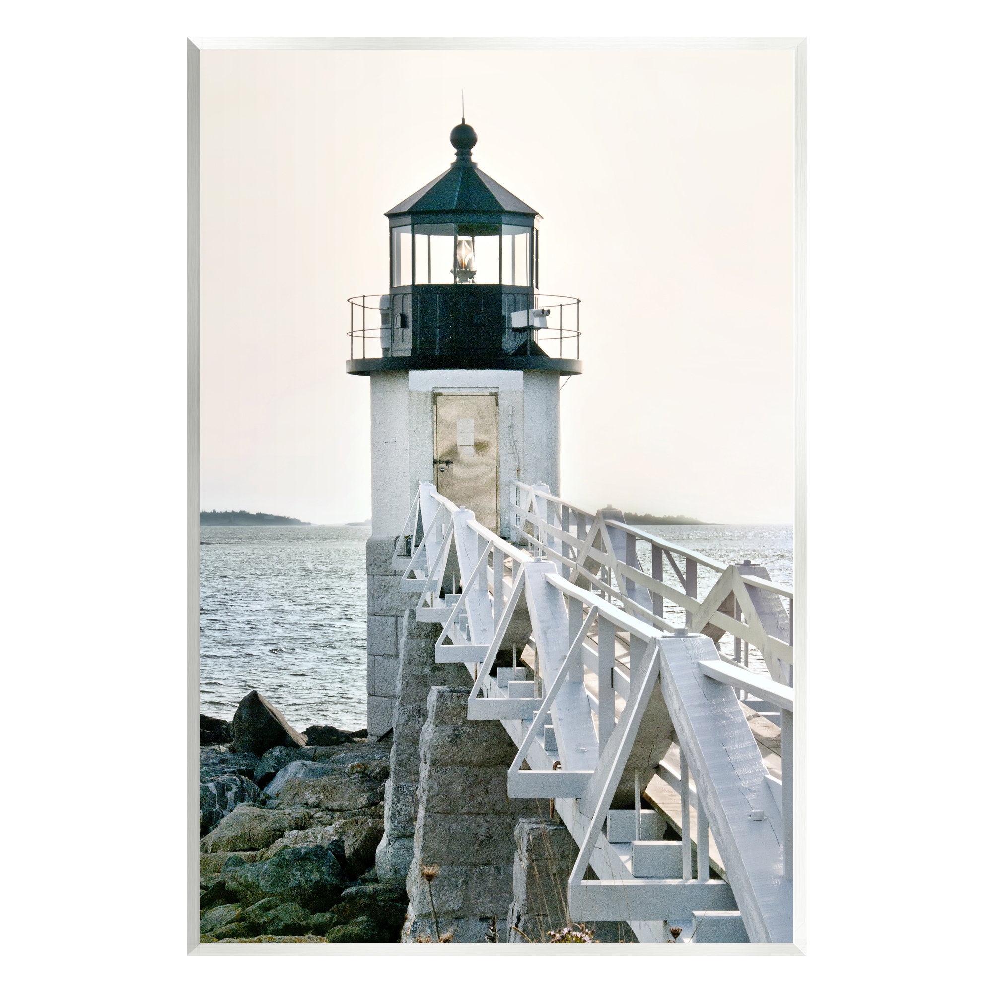 Stupell Industries White Lighthouse by Rachel Perry Print | Wayfair