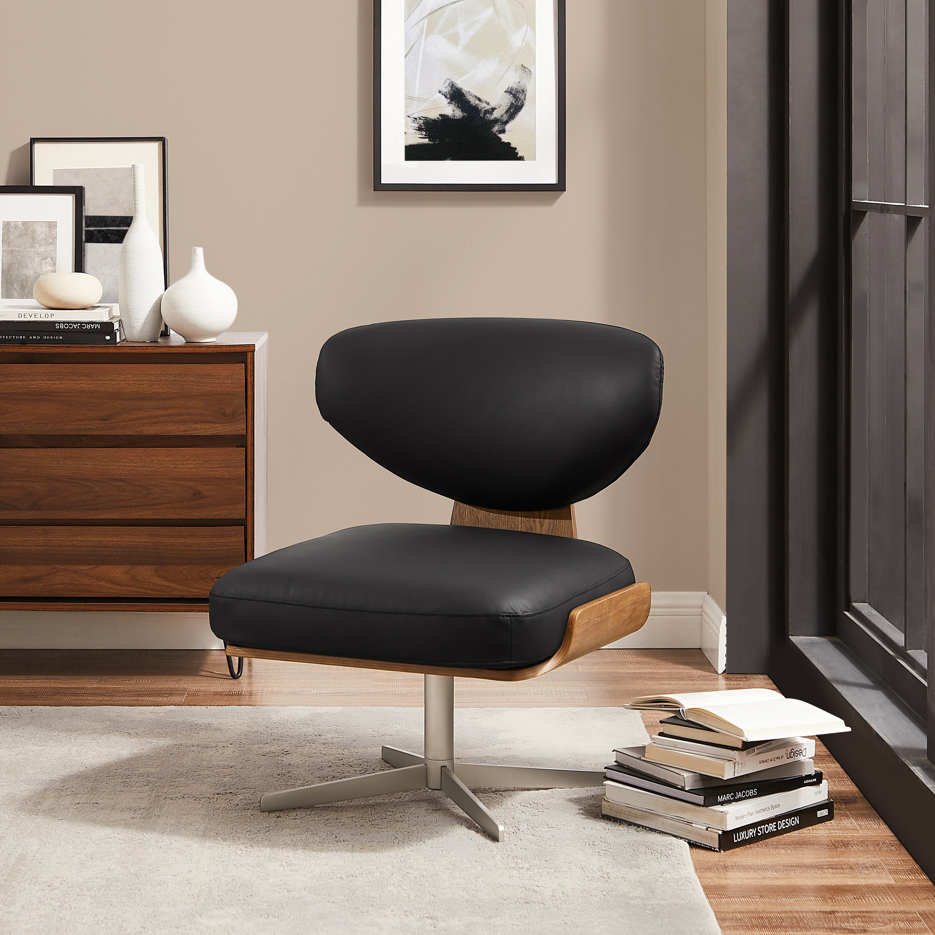 Ivy Bronx Marialice CAL117 Compliant 27.16'' Wide Top Grain Leather ...