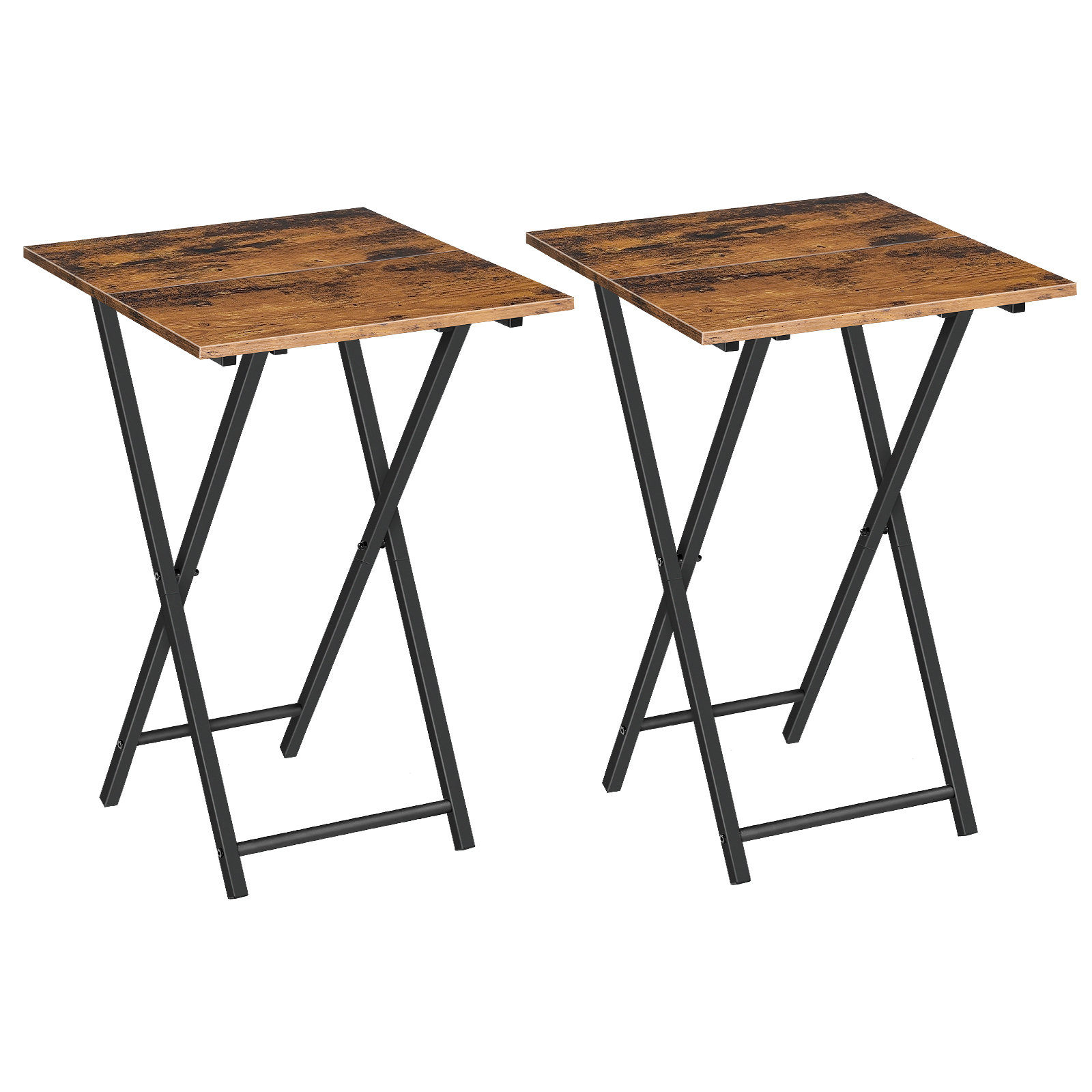 17 Stories Tv Tray With Stand,folding Tray Table Set | Wayfair