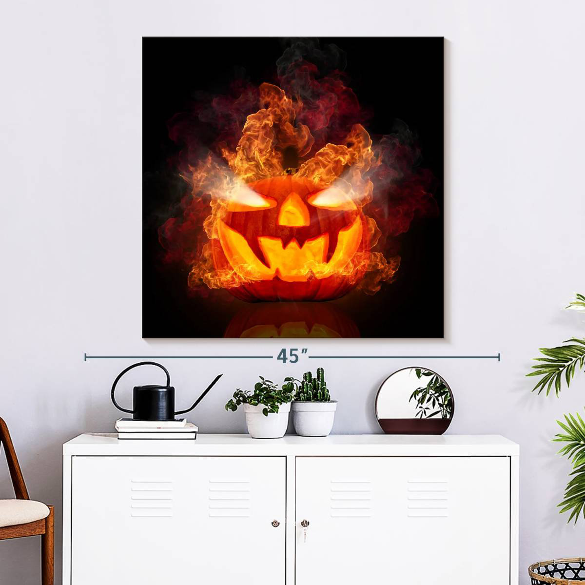 The Holiday Aisle® Lelend Flaming Jack O Lantern | Wayfair