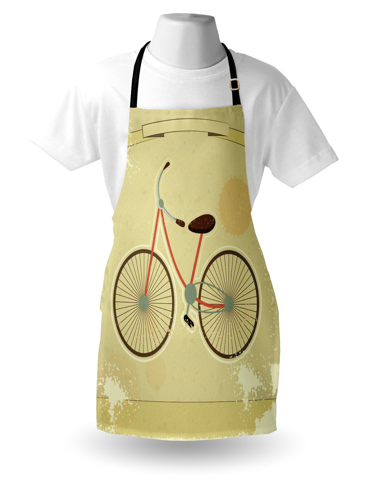 East Urban Home Vintage Apron Unisex, Postcard of Retro Bike, Adult ...