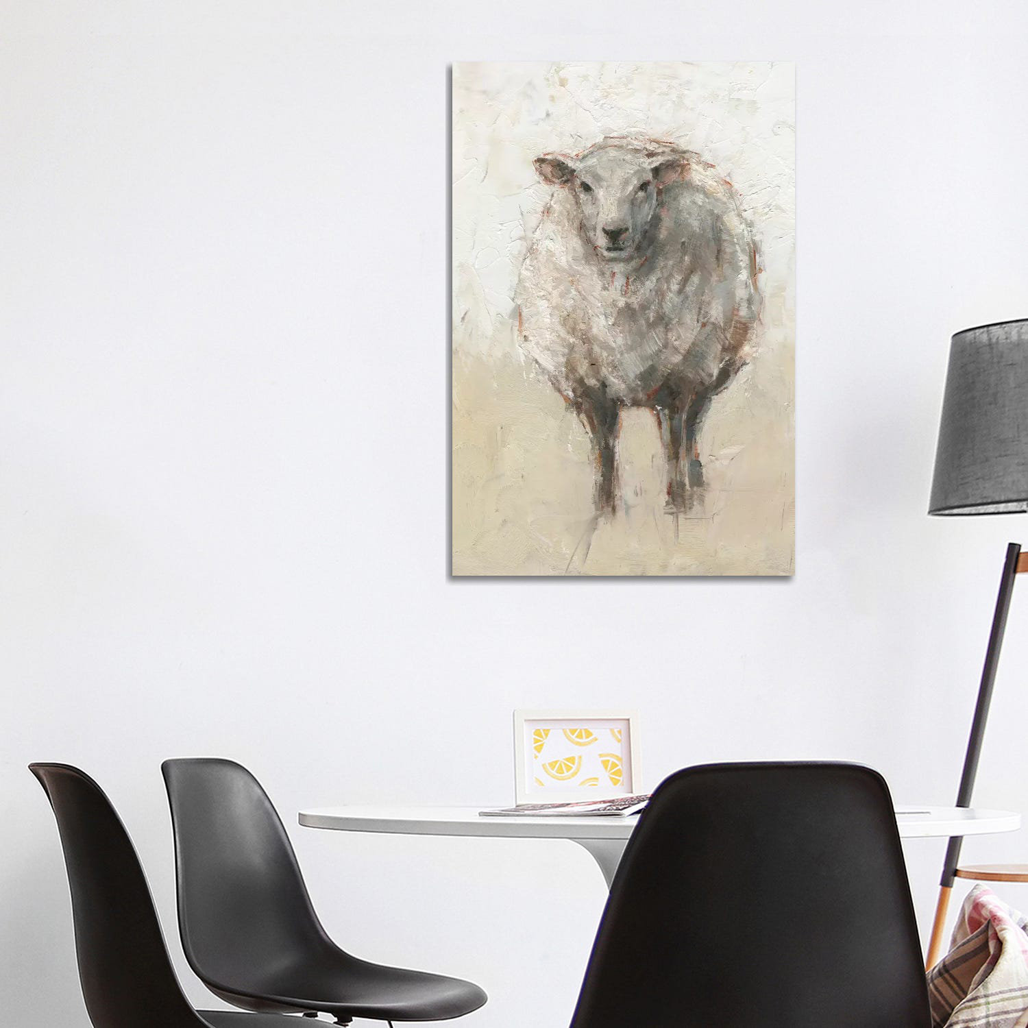 East Urban Home Fluffy Sheep I by Ethan Harper - Painting Print | Wayfair