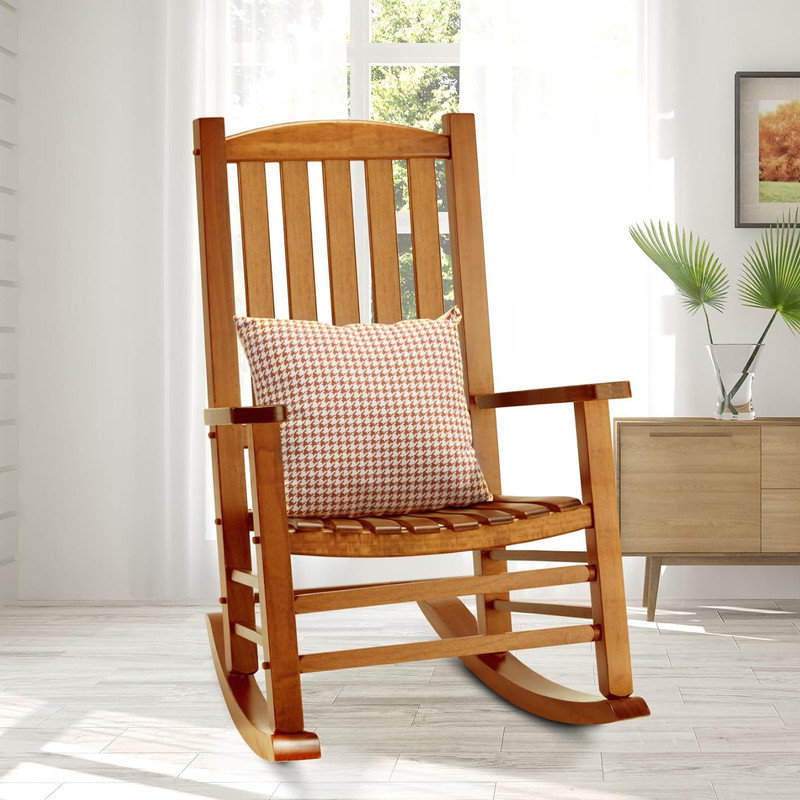 Darby Home Co Oversized Porch Rocker Chair with High Back and Armrest ...