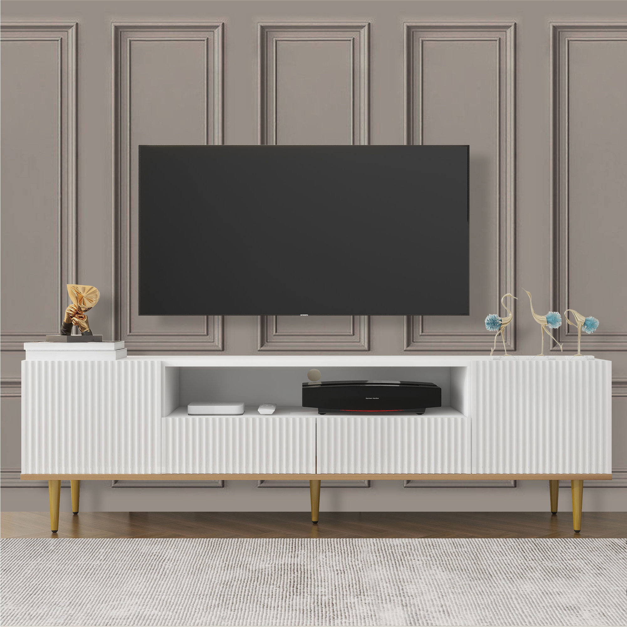 Mercer41 Meuble télé moderne pour téléviseur de 70 pouces et plus ...