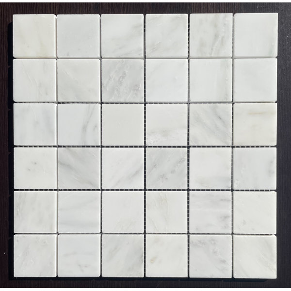 Mango Tile Alps 2" x 2" Marble Grid Mosaic Wall & Floor Tile | Wayfair