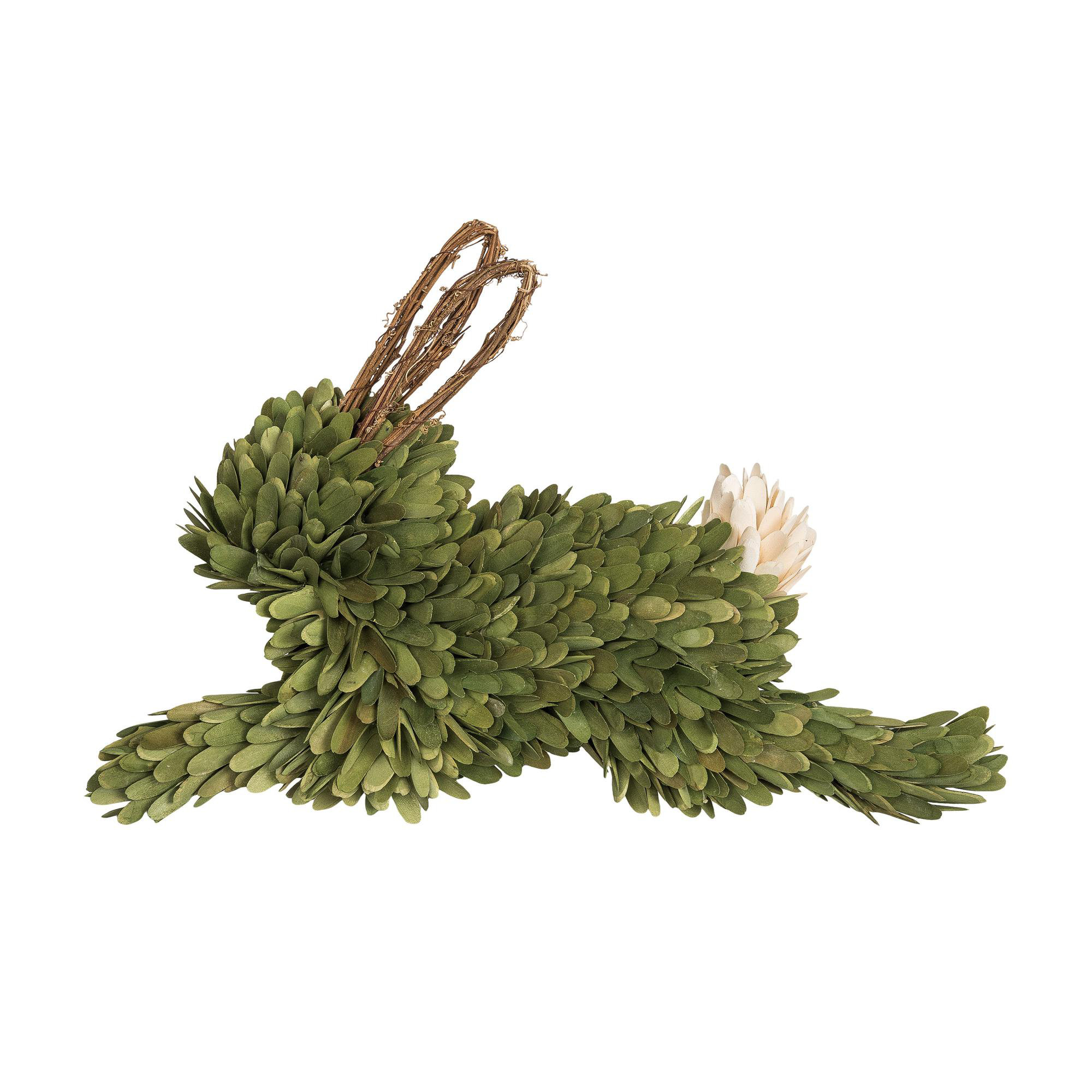 Ophelia & Co. Twig and Wood Curl Jumping Easter Bunny Wreath Home ...