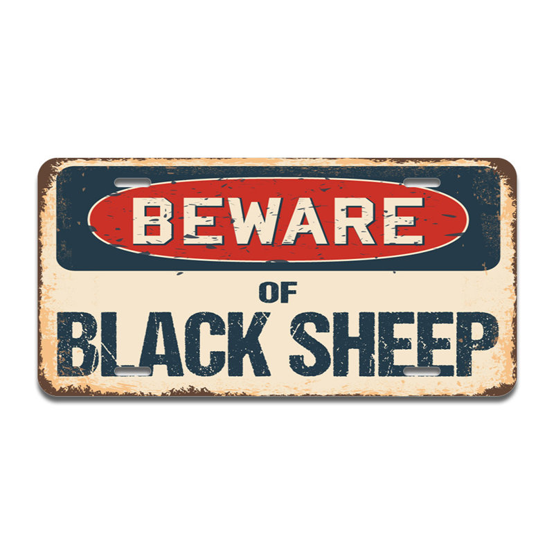 SignMission Beware of Black Sheep Aluminum Plate Frame | Wayfair