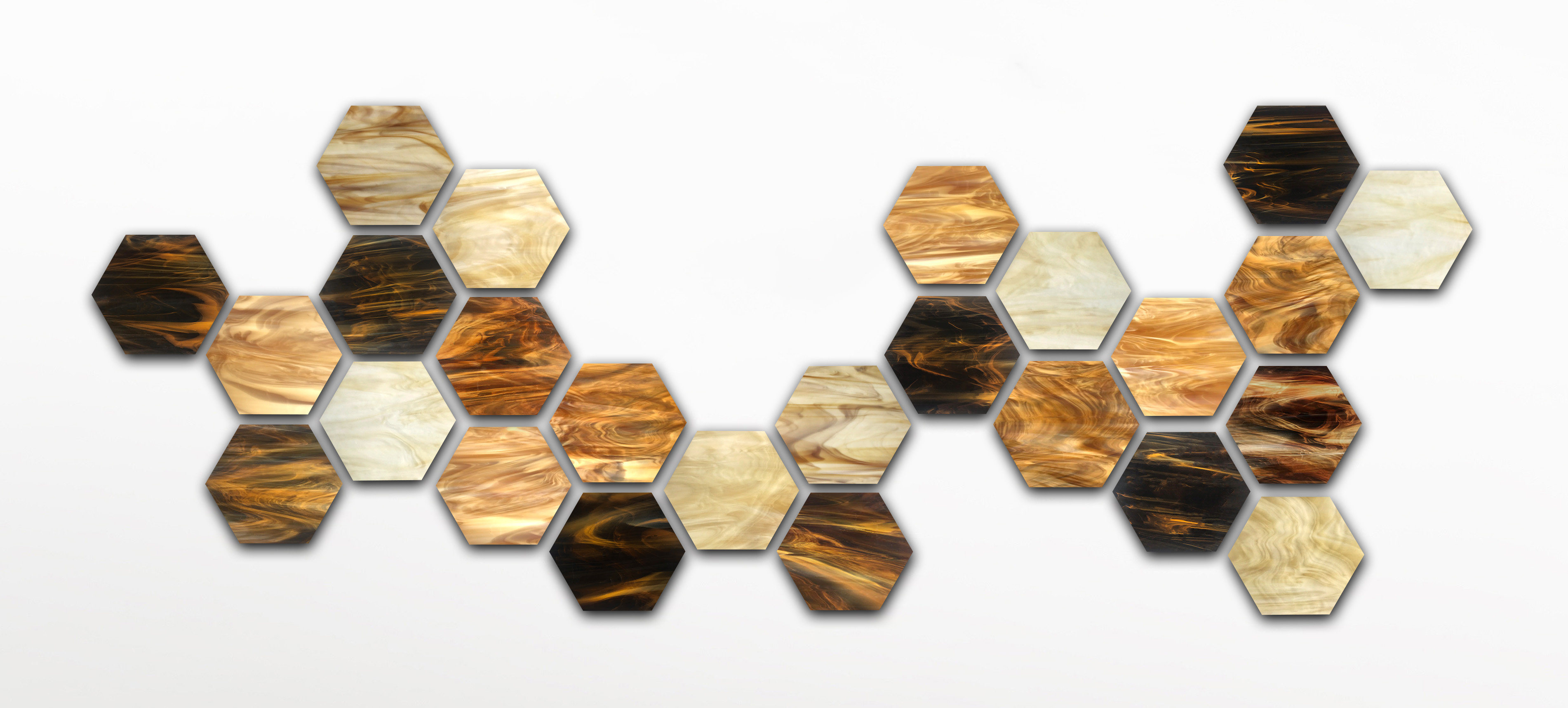 Karo Studio Earth Hex Glass Wall Sculpture | Wayfair