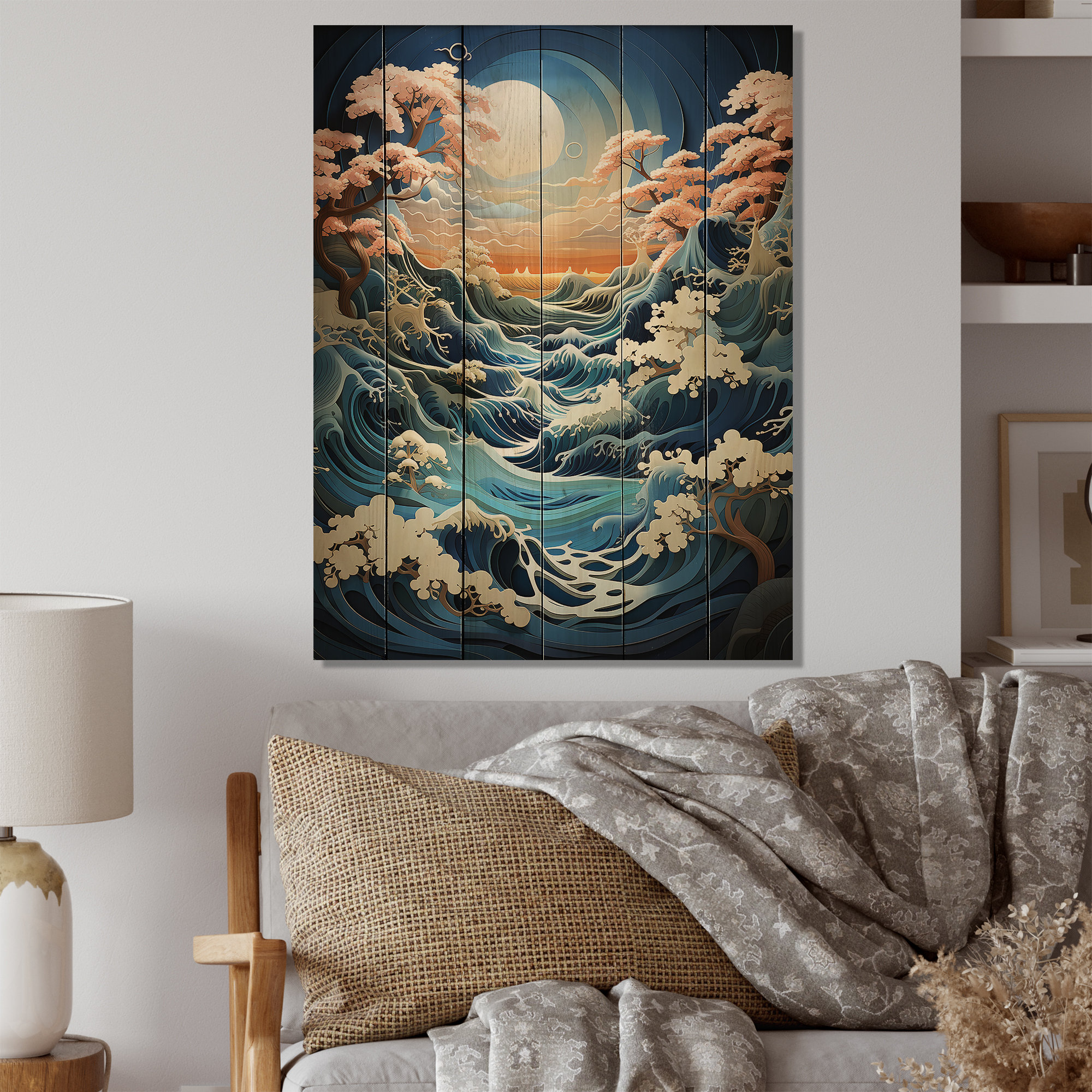 Dovecove Teal Orange Iceberg Arctic Majesty - Nautical & Beach Print On ...