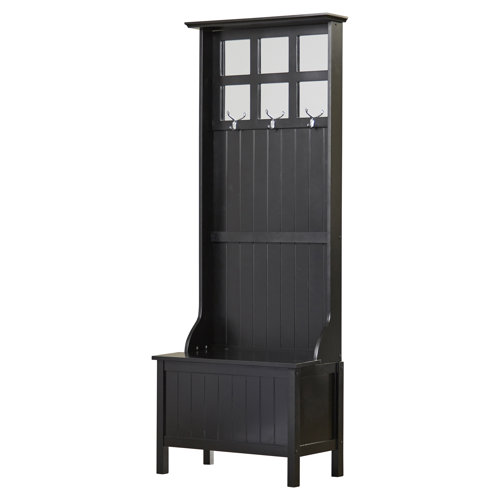 Charlton Home® Hall Tree 26'' Wide with Bench and Shoe Storage ...