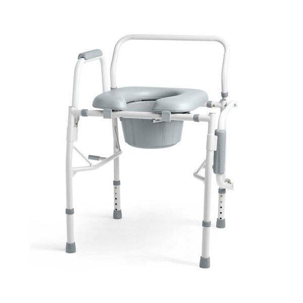 Kiflic Drop Arm Commode Chair for Adults and Seniors, Padded Seat ...