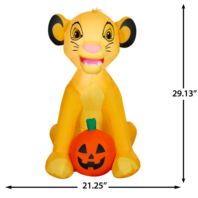 Gemmy Industries Airblown Simba with Cape Disney | Wayfair